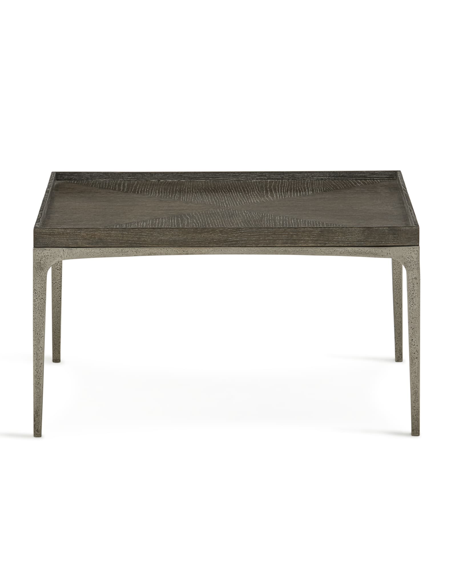 Bernhardt Interiors Strata Cerused Charcoal Square Coffee Table | Neiman Marcus