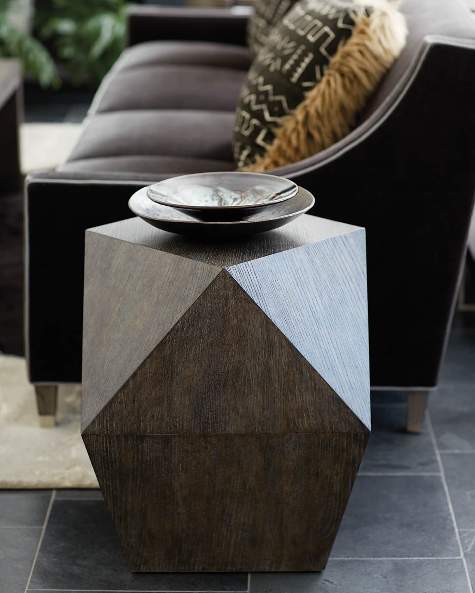 Bernhardt Linea Square Dimensional End Table | Neiman Marcus