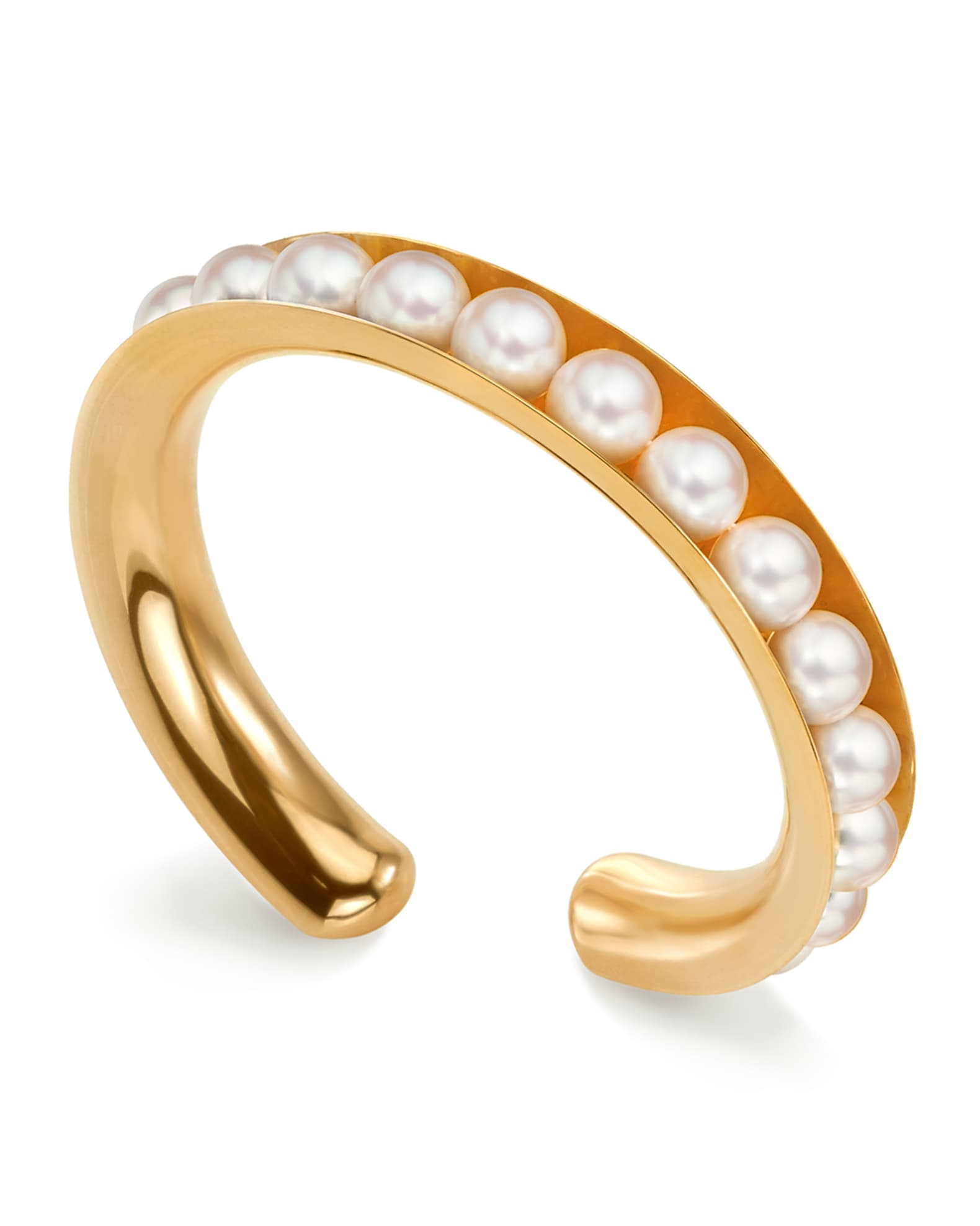 18k Gold Flexible Akoya Pearl Bangle and Matching Items | Neiman Marcus