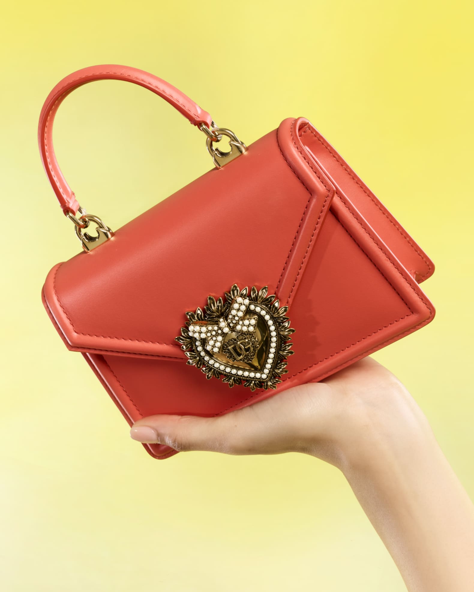 Dolce&Gabbana Devotion Mini Leather Top-Handle Bag | Neiman Marcus