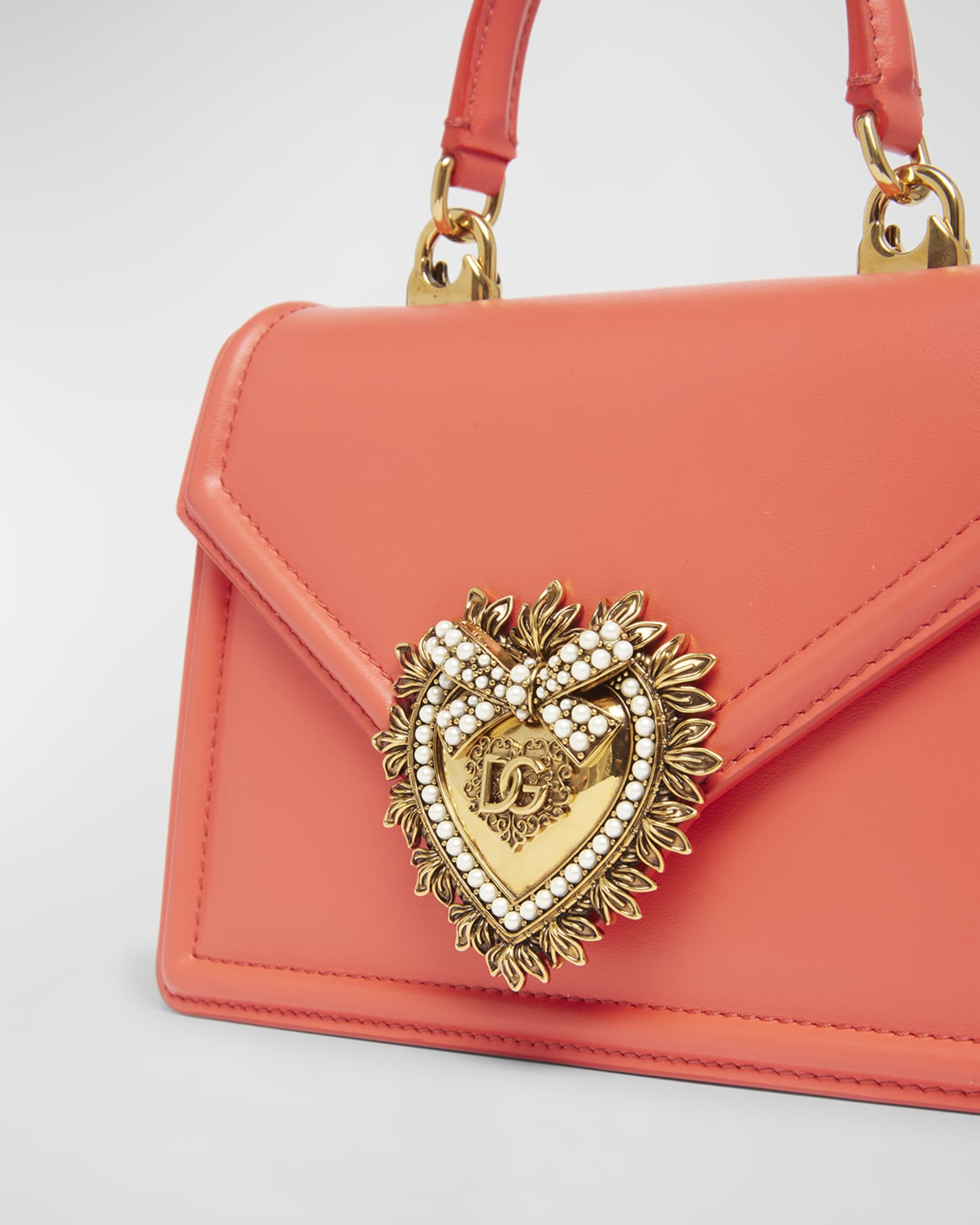 Dolce&Gabbana Devotion Mini Leather Top-Handle Bag | Neiman Marcus