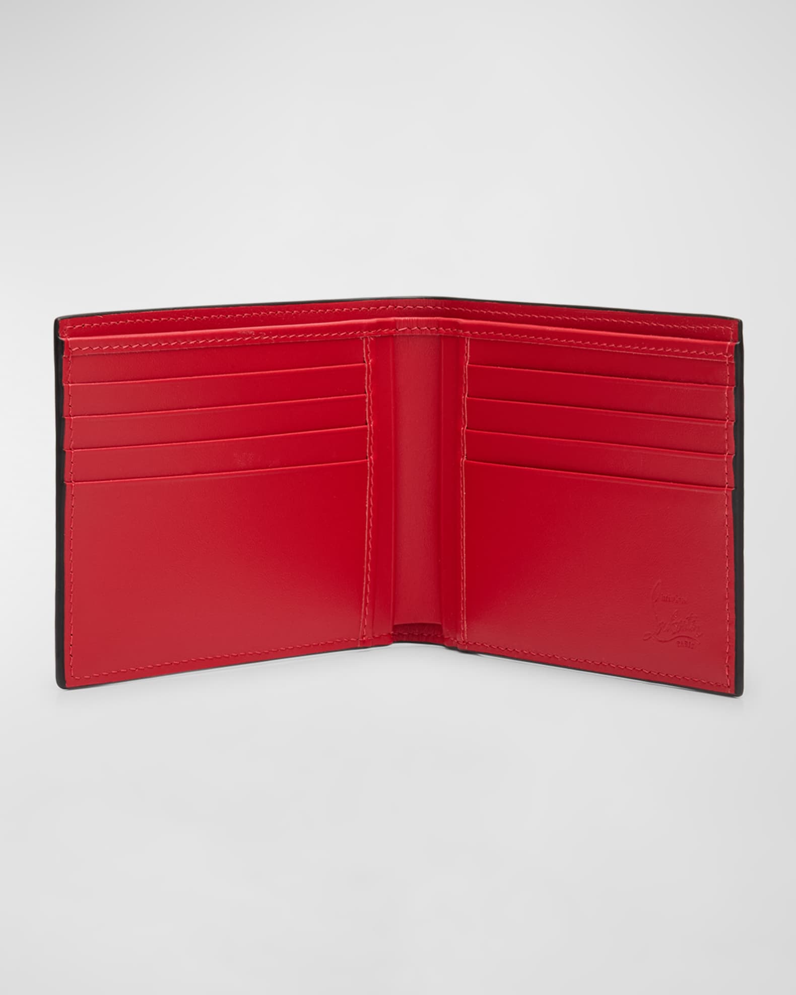 Christian Louboutin Men's Coolcard Two-Tone Leather Wallet | Neiman Marcus