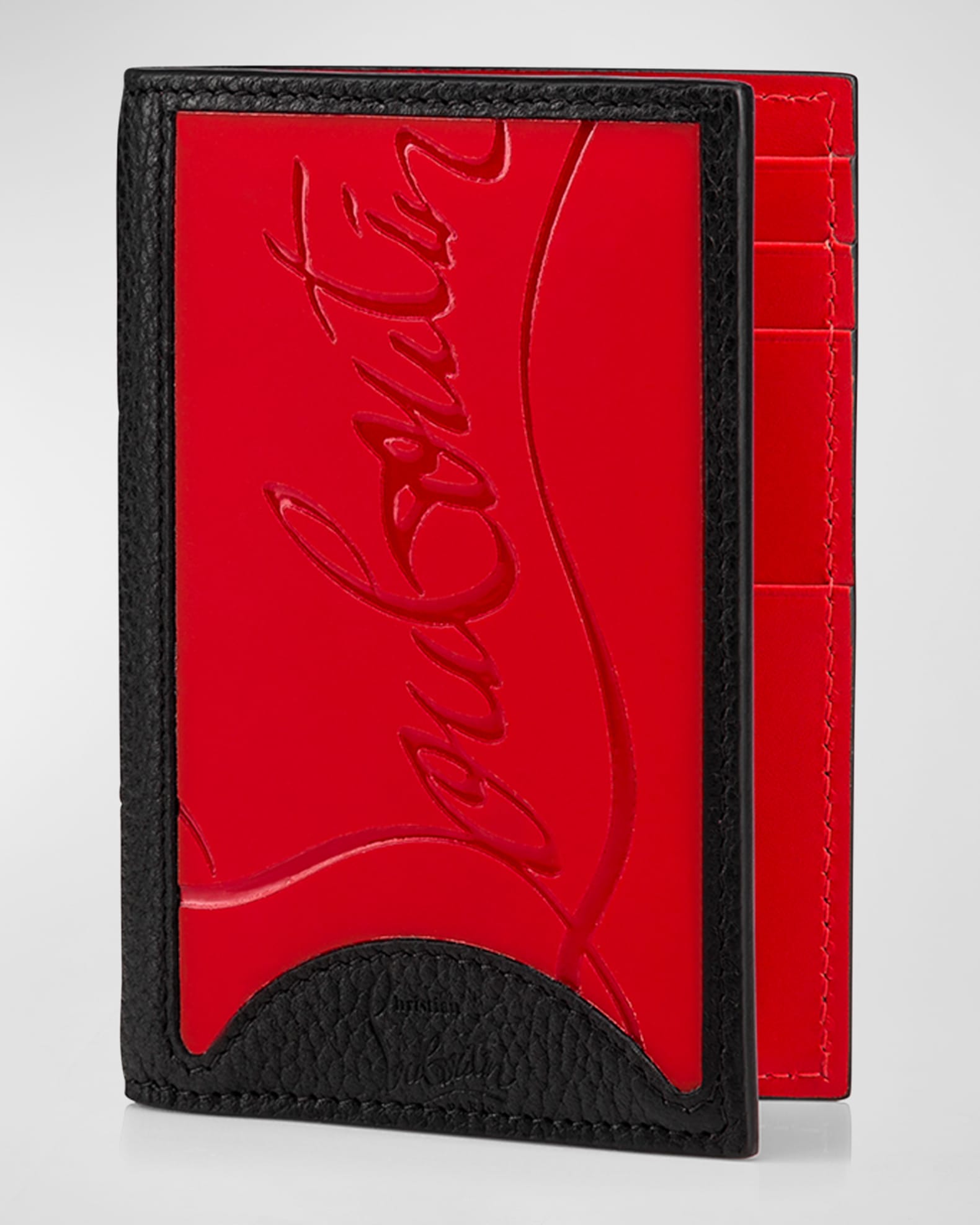 Christian Louboutin Men's Empire Two-Tone Leather Wallet | Neiman Marcus