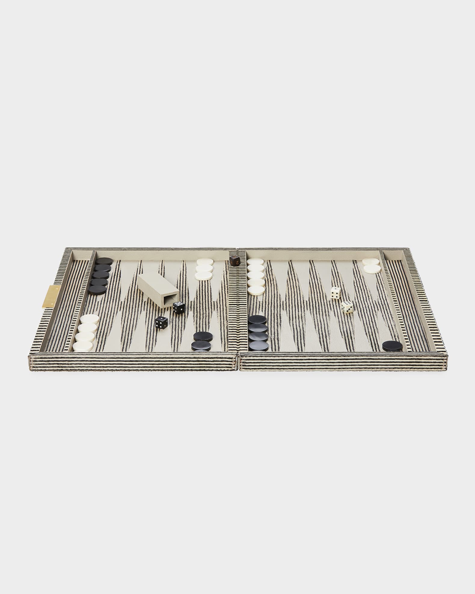 Pigeon and Poodle Bailey Large Striped Backgammon Game Set | Neiman Marcus