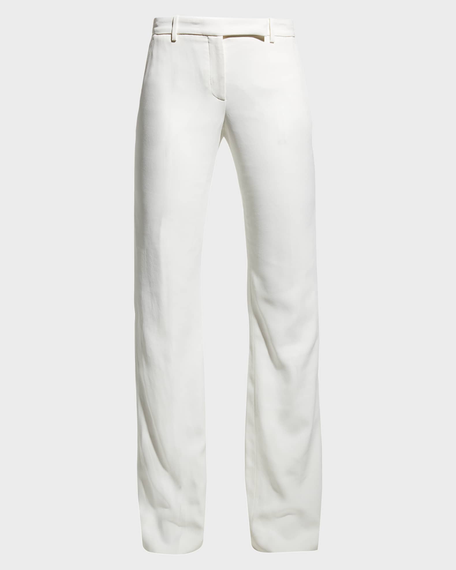 McQueen Leaf Crepe Classic Suiting Pants | Neiman Marcus