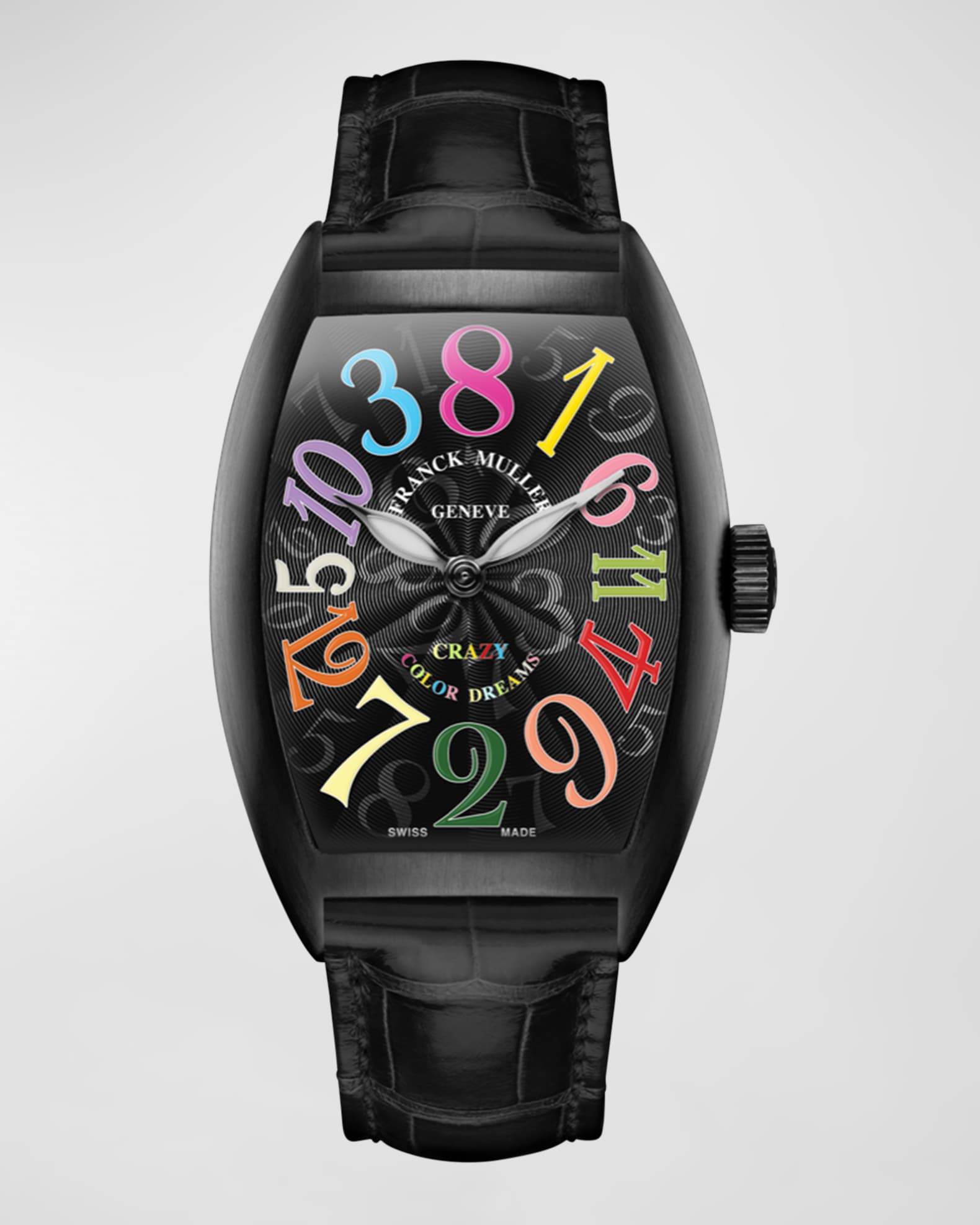 Franck Muller Color Dreams Curvex Automatic Watch with Alligator Strap ...