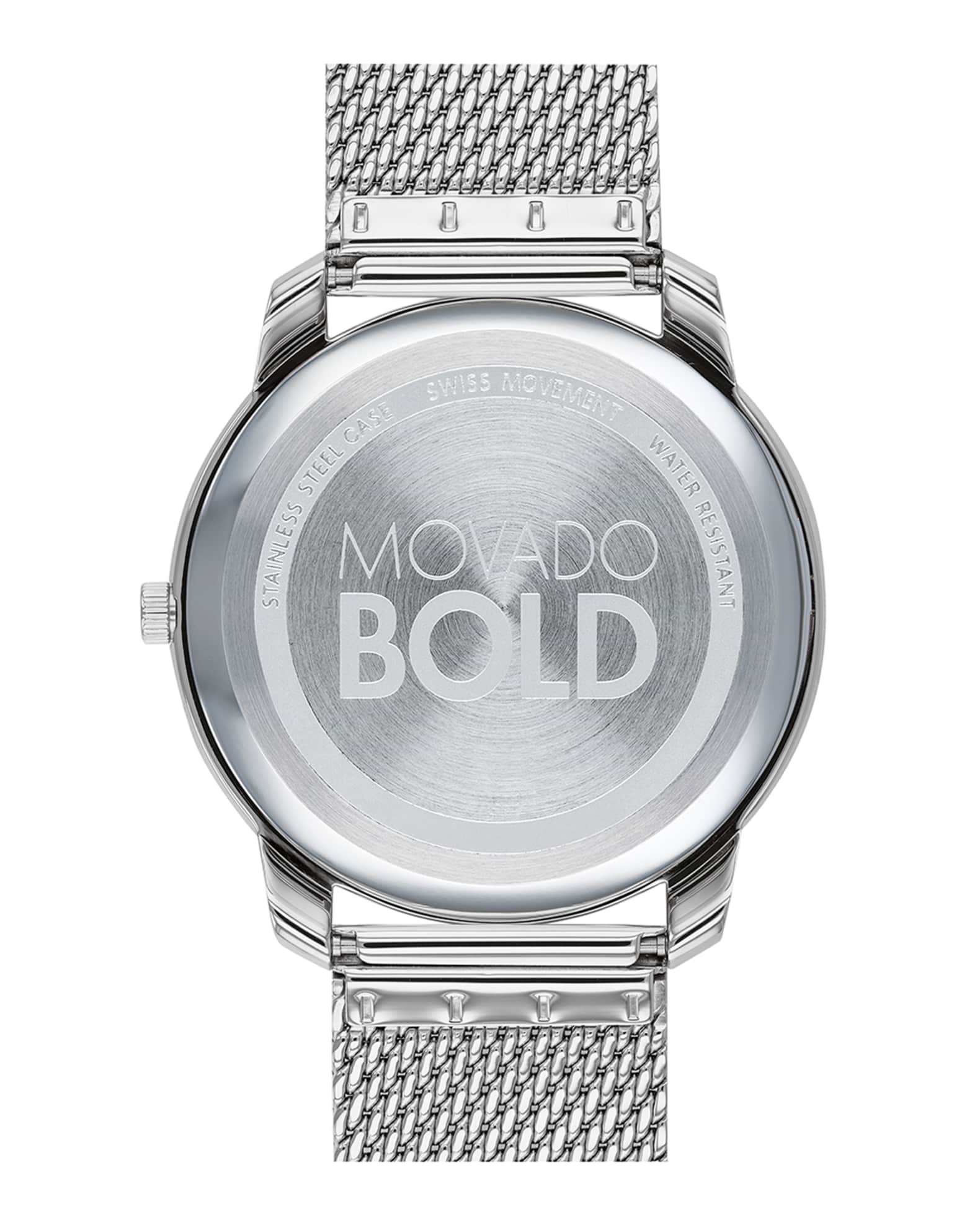 Movado Bold Men's Bold Thin Mesh-Bracelet Watch, Silver | Neiman Marcus