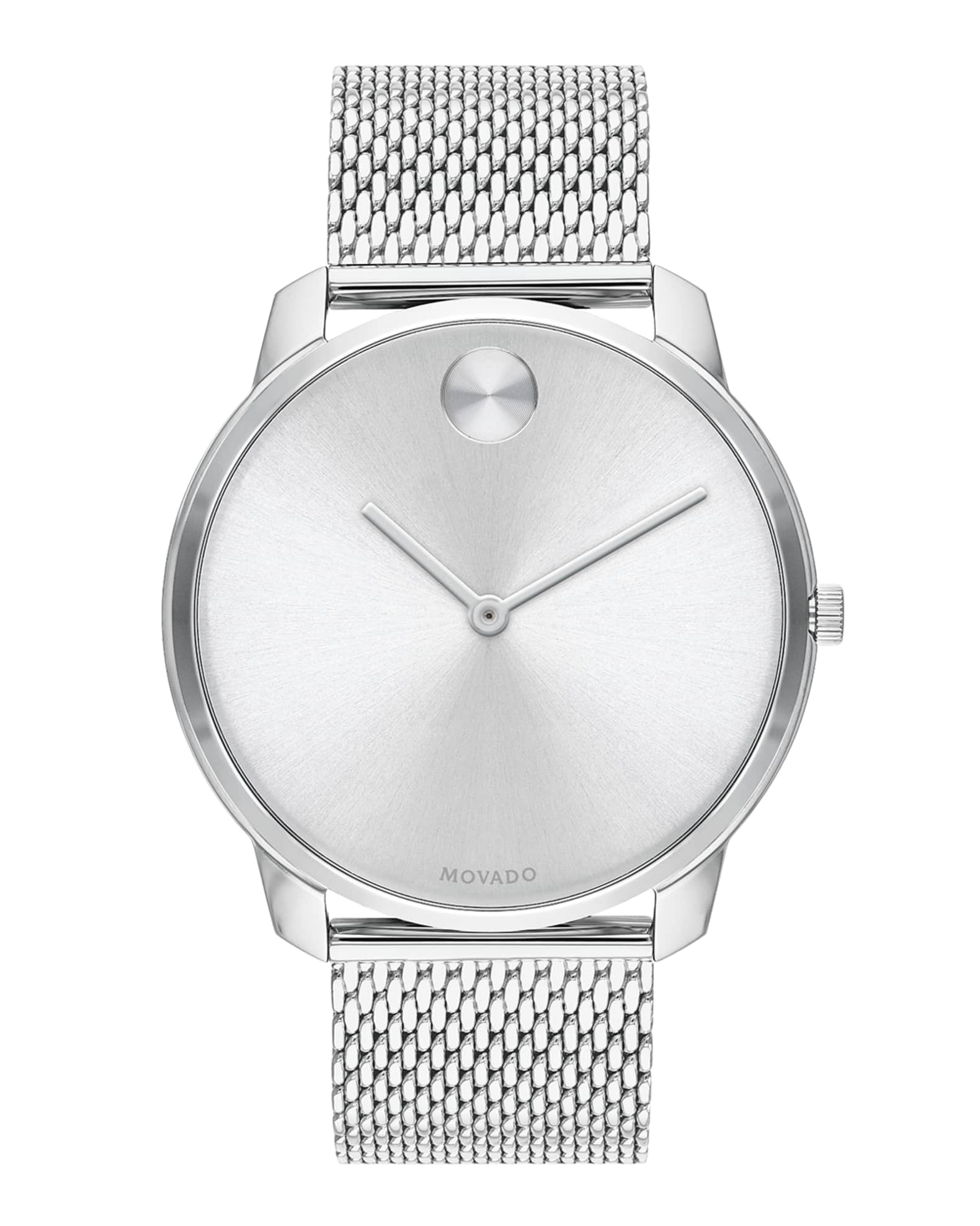 Movado Bold Men's Bold Thin Mesh-Bracelet Watch, Silver | Neiman Marcus
