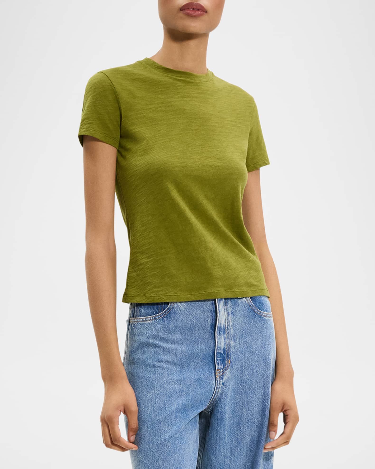 Theory Tiny Tee 2 Nebulous Organic Cotton Top | Neiman Marcus