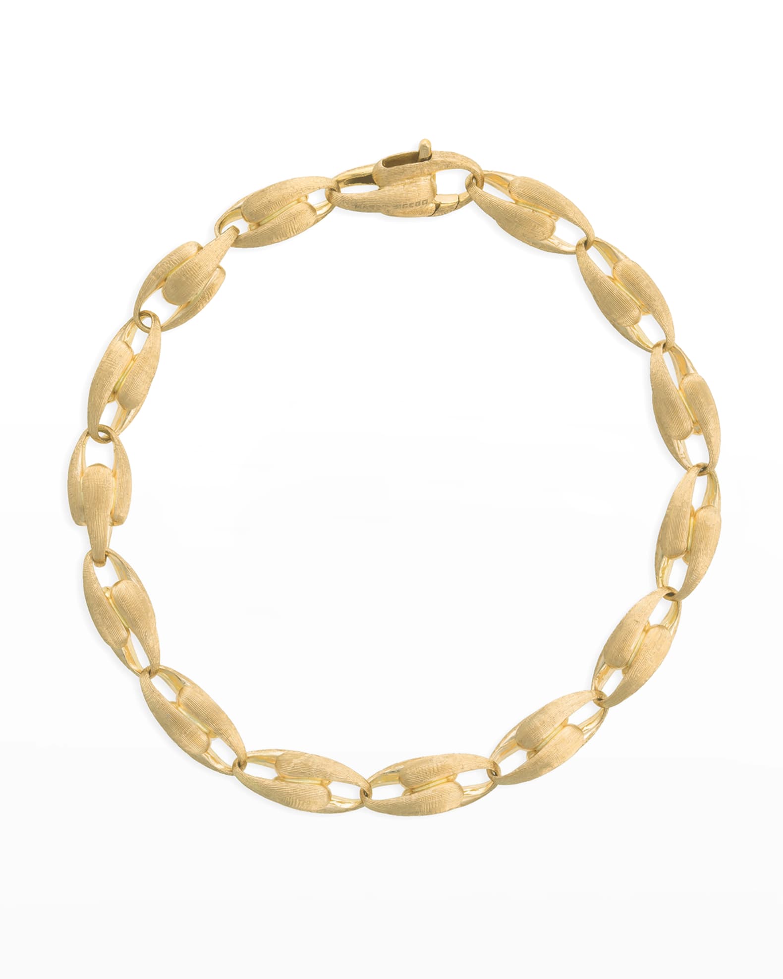 Marco Bicego Lucia 18k Alternating Chain-Link Bracelet, 7"L | Neiman Marcus