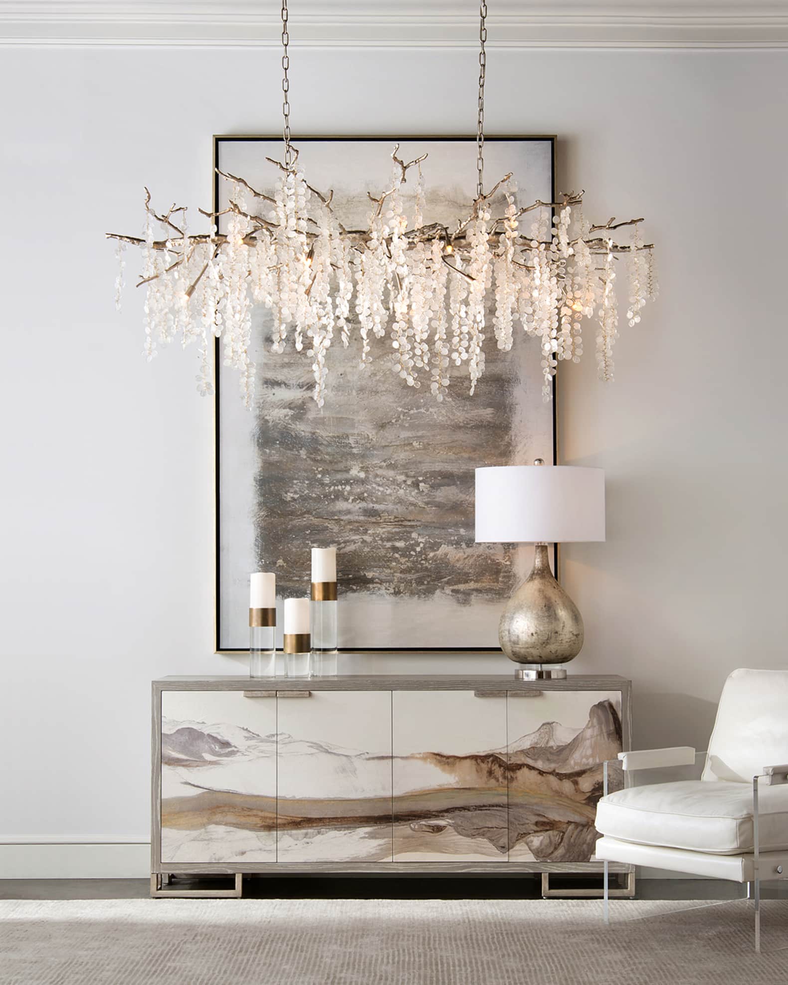 John-Richard Collection Shiro Noda 15-Light Glass Chandelier | Neiman ...