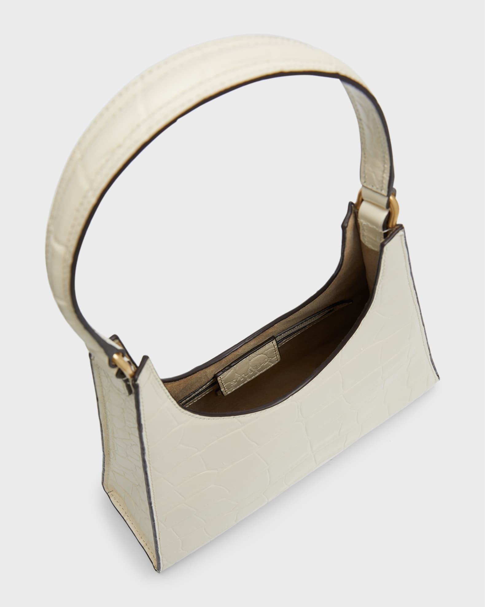 Staud Rey Croc-Embossed Hobo Bag | Neiman Marcus