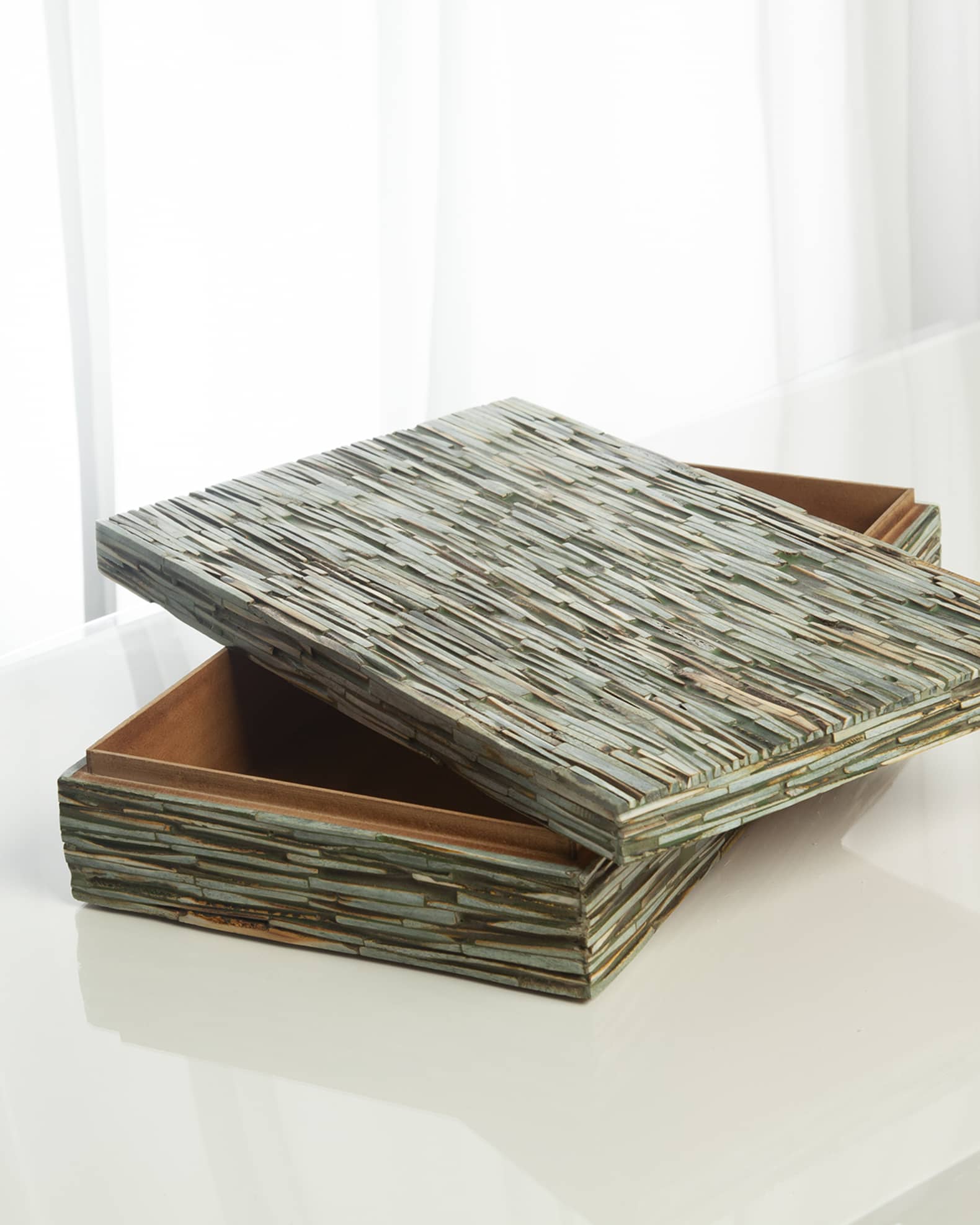 Global Views Chiseled Bone Large Box | Neiman Marcus