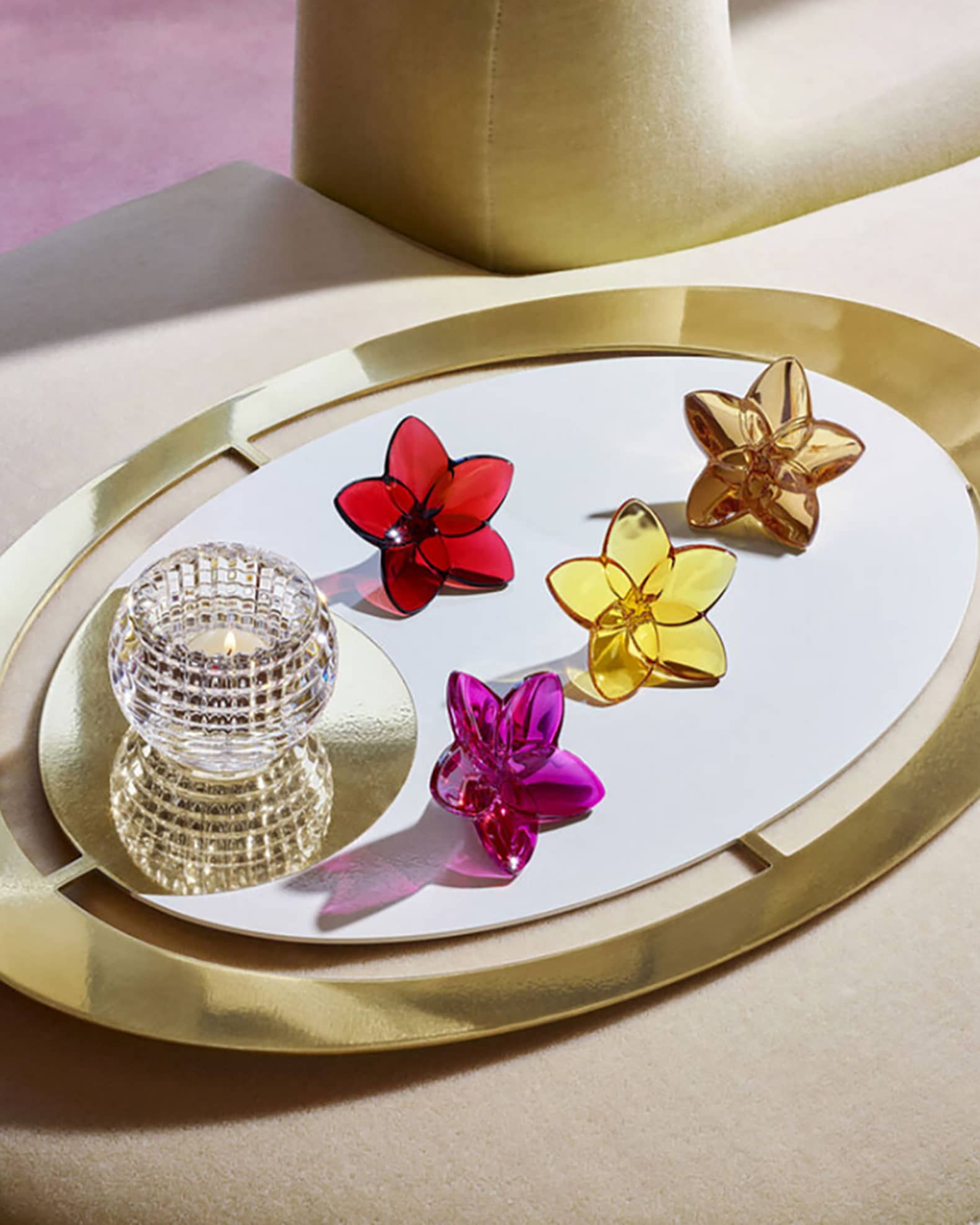 Baccarat Bloom Metallic Peony Crystal Decor | Neiman Marcus