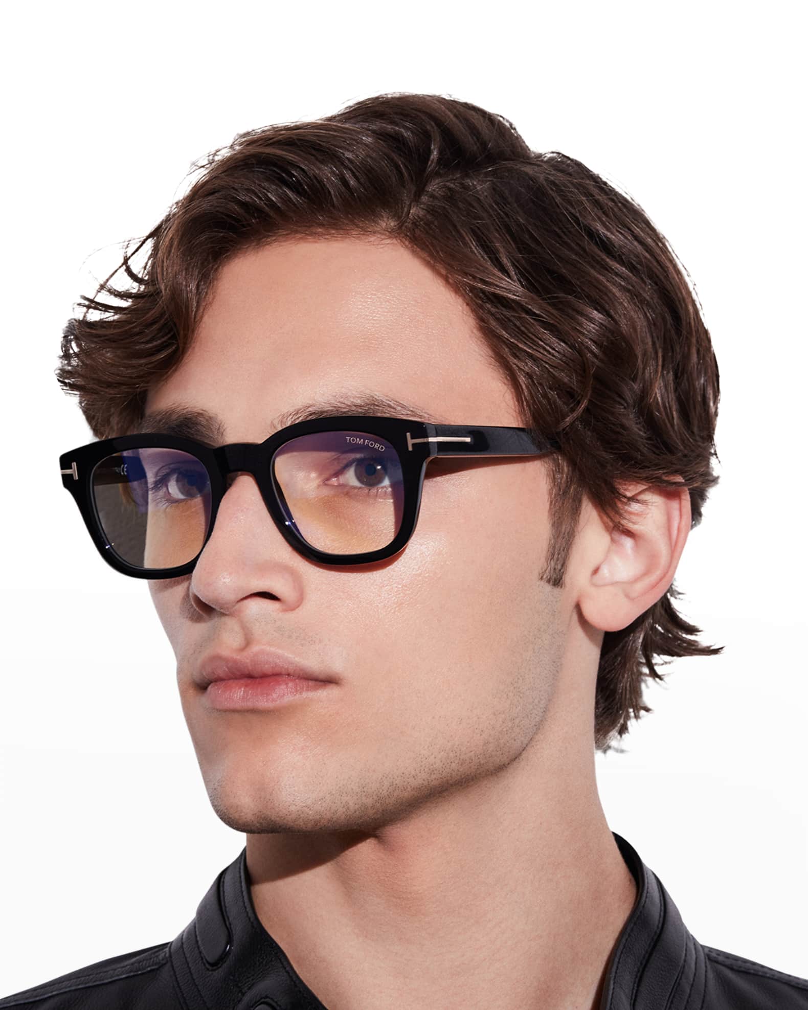 TOM FORD Blue Block Square Optical Frame | Neiman Marcus