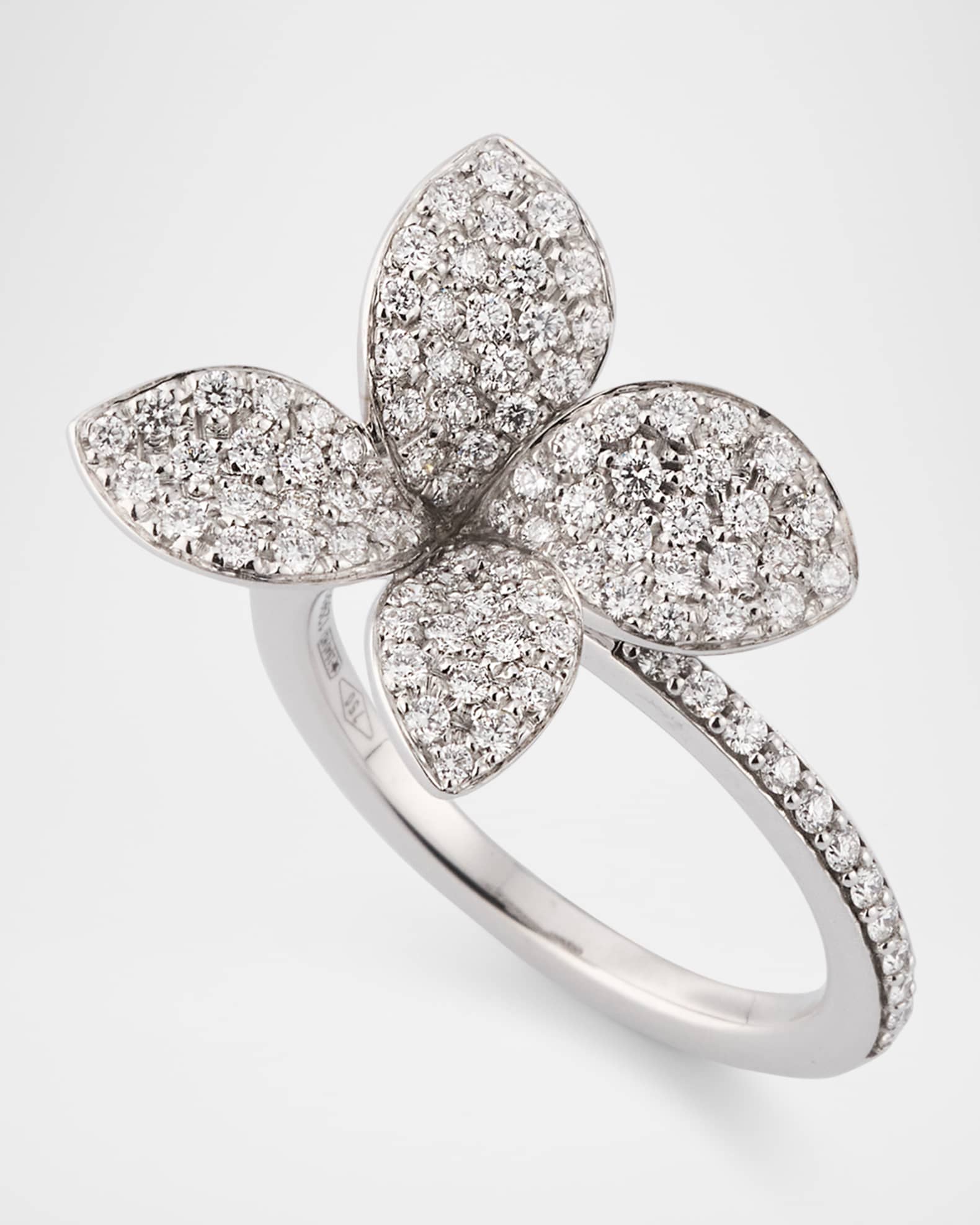 Pasquale Bruni Giardini Segreti Petite Diamond Flower Ring, Size 6.5 ...