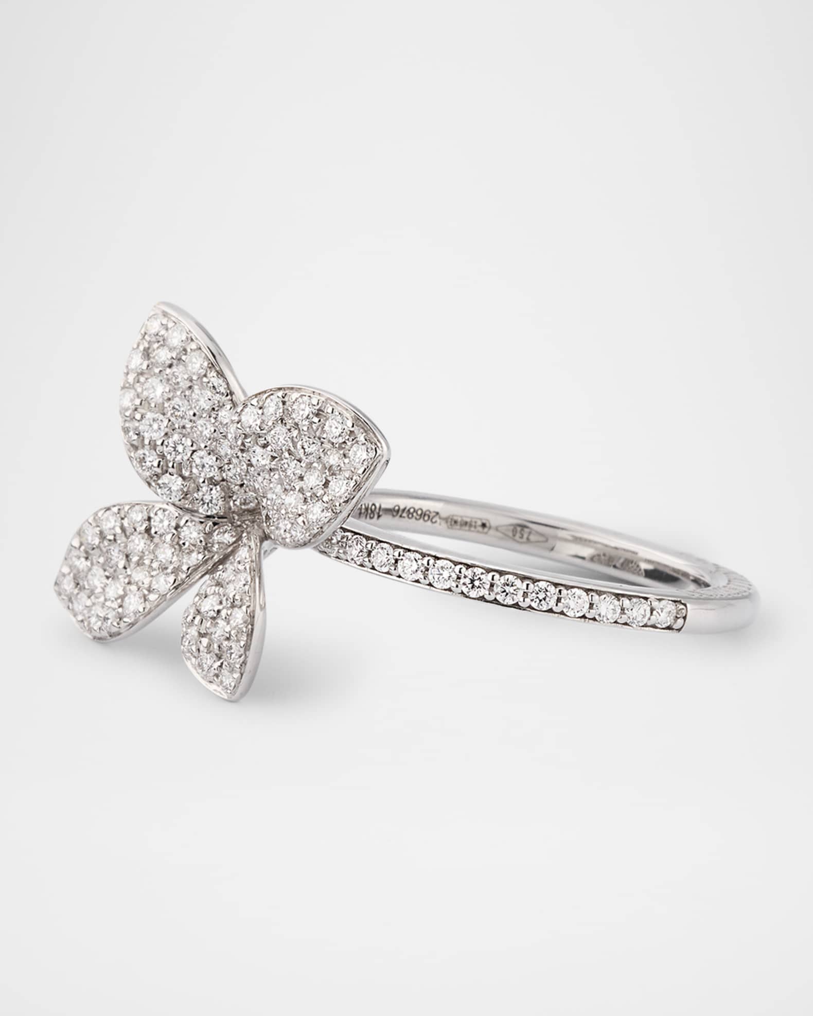 Pasquale Bruni Giardini Segreti Petite Diamond Flower Ring, Size 6.5 ...