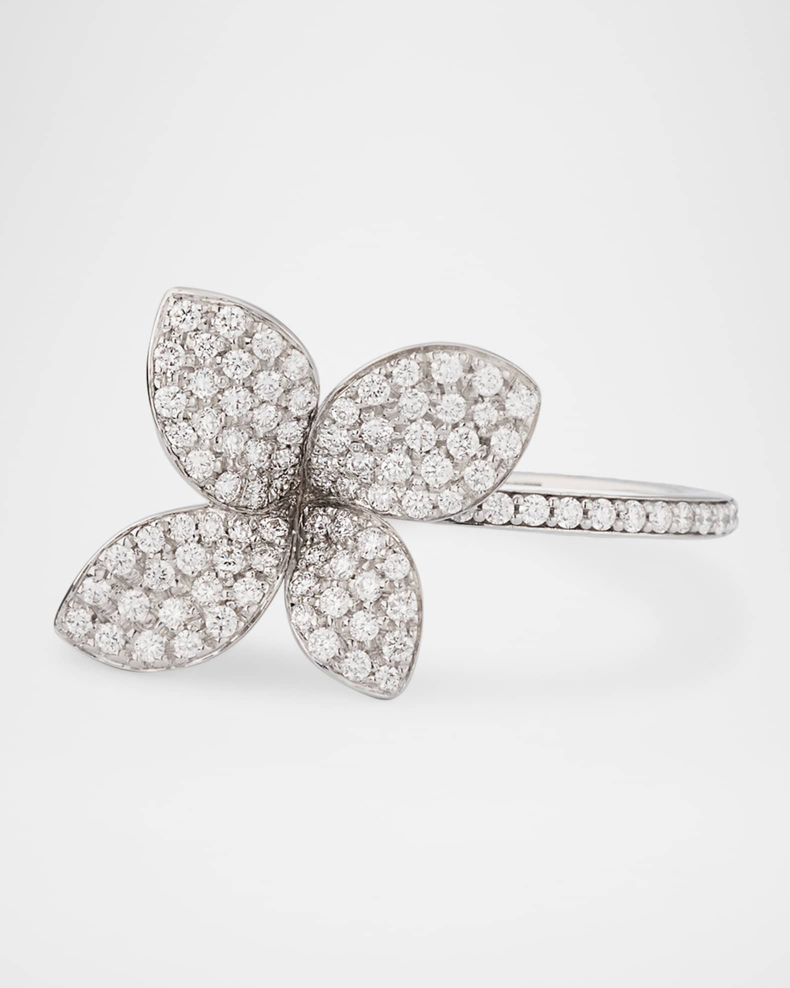 Pasquale Bruni Giardini Segreti Petite Diamond Flower Ring, Size 6.5 ...