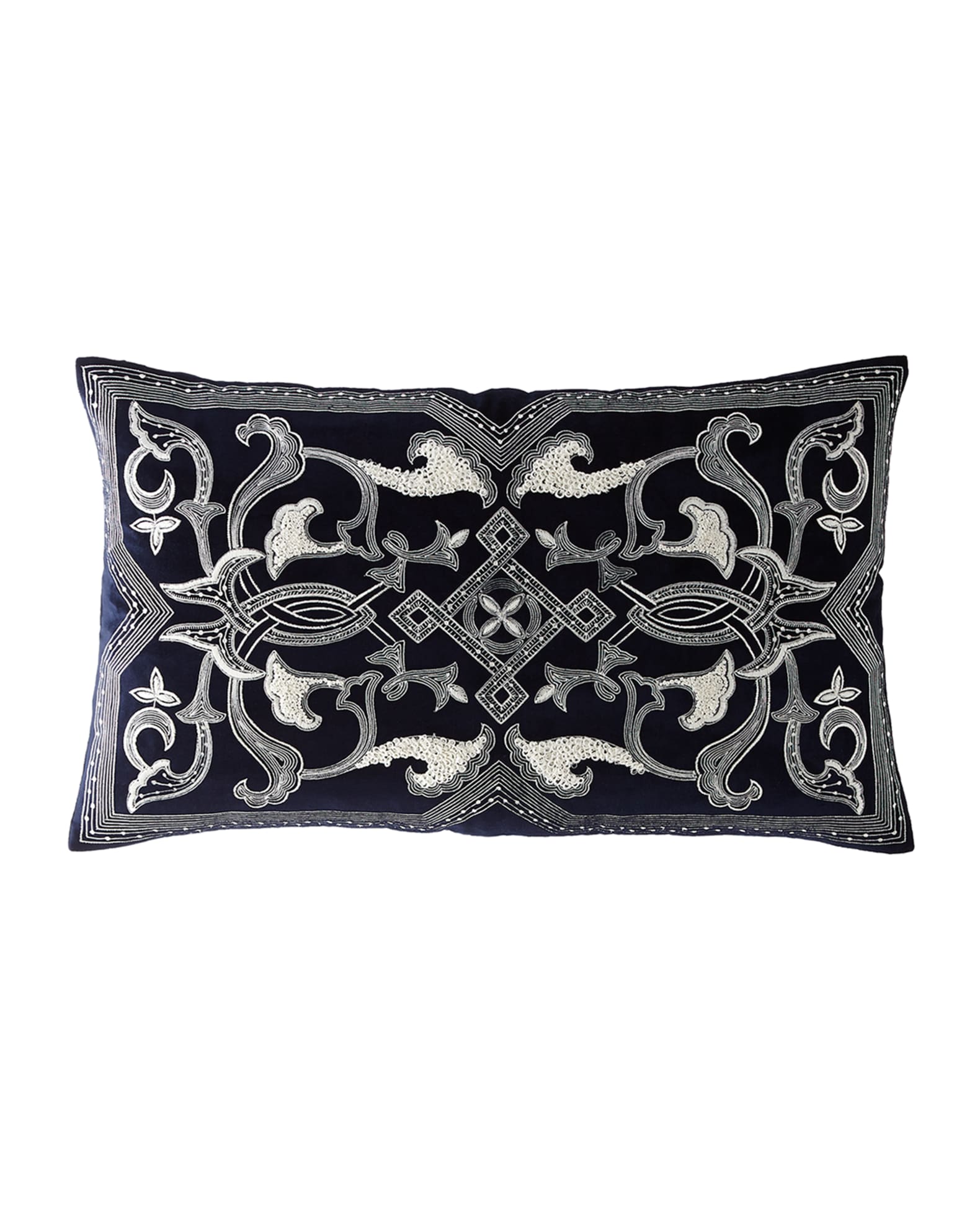 Callisto Home Embroidered Linen Pillow | Neiman Marcus
