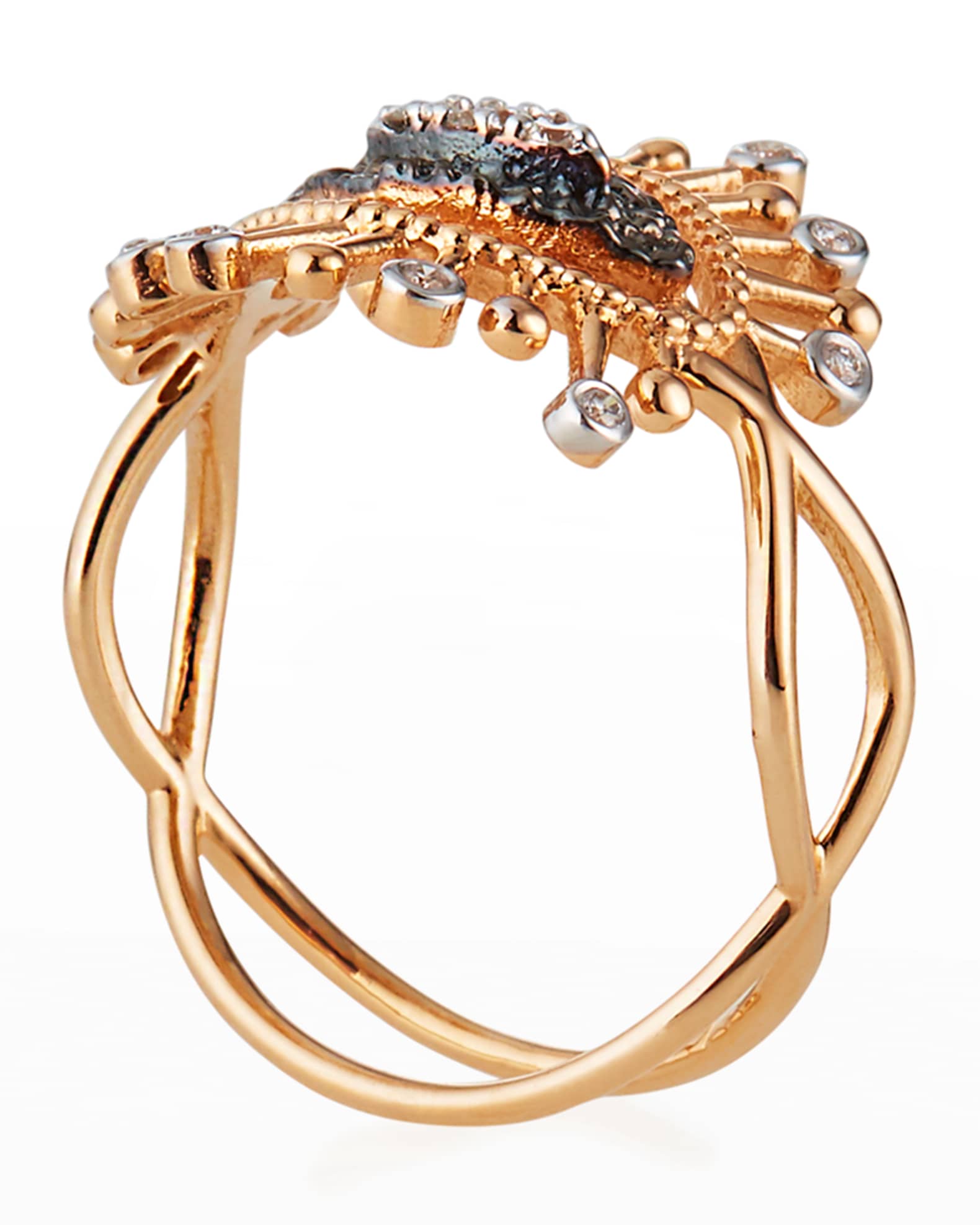 Kismet by Milka 14k Rose Gold 10th Eye Diamond Vision Ring, Size 7 ...