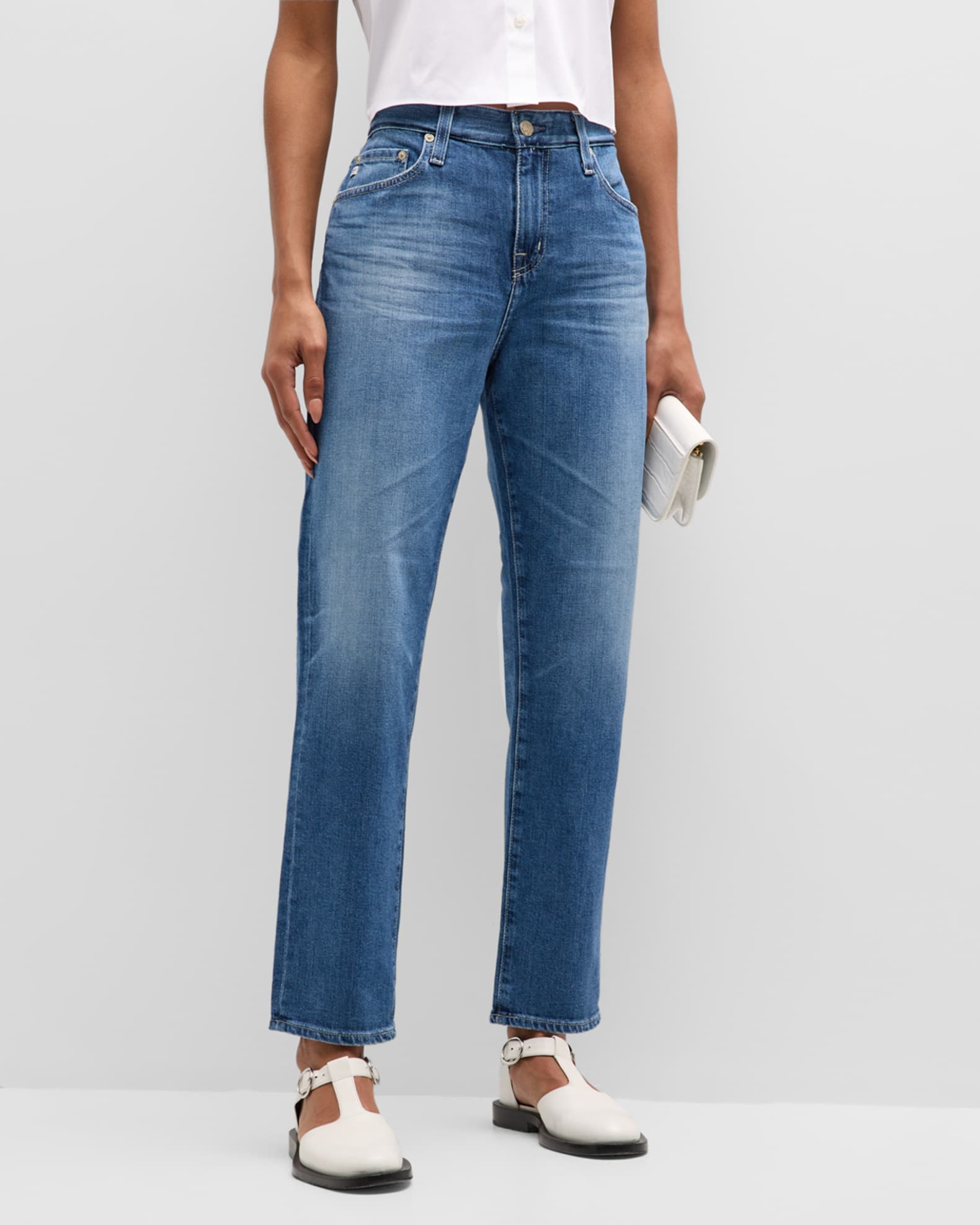 AG Jeans Ex Boyfriend Slim Cropped Jeans | Neiman Marcus