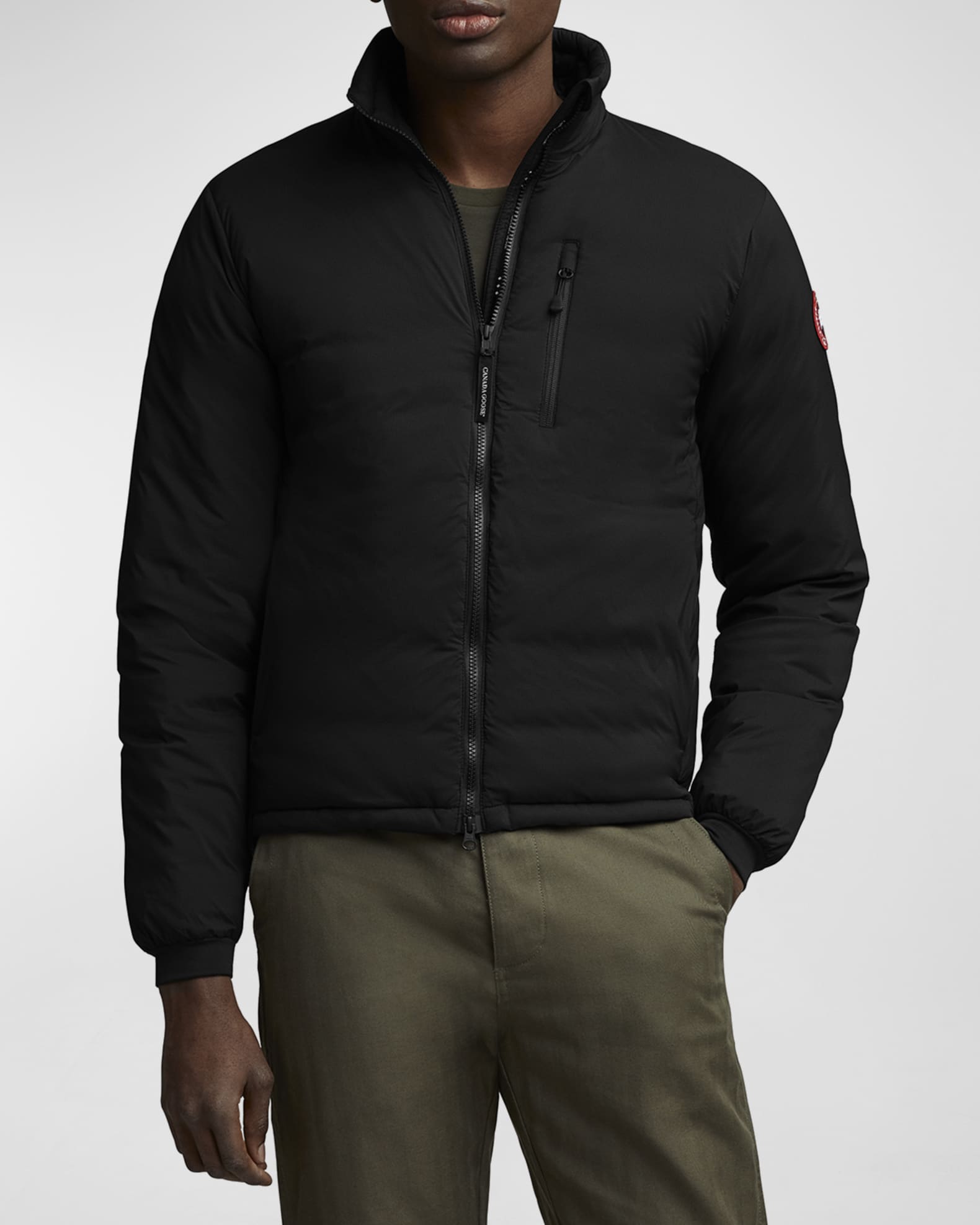 Canada Goose Men's Lodge Zip-Front Puffer Coat | Neiman Marcus