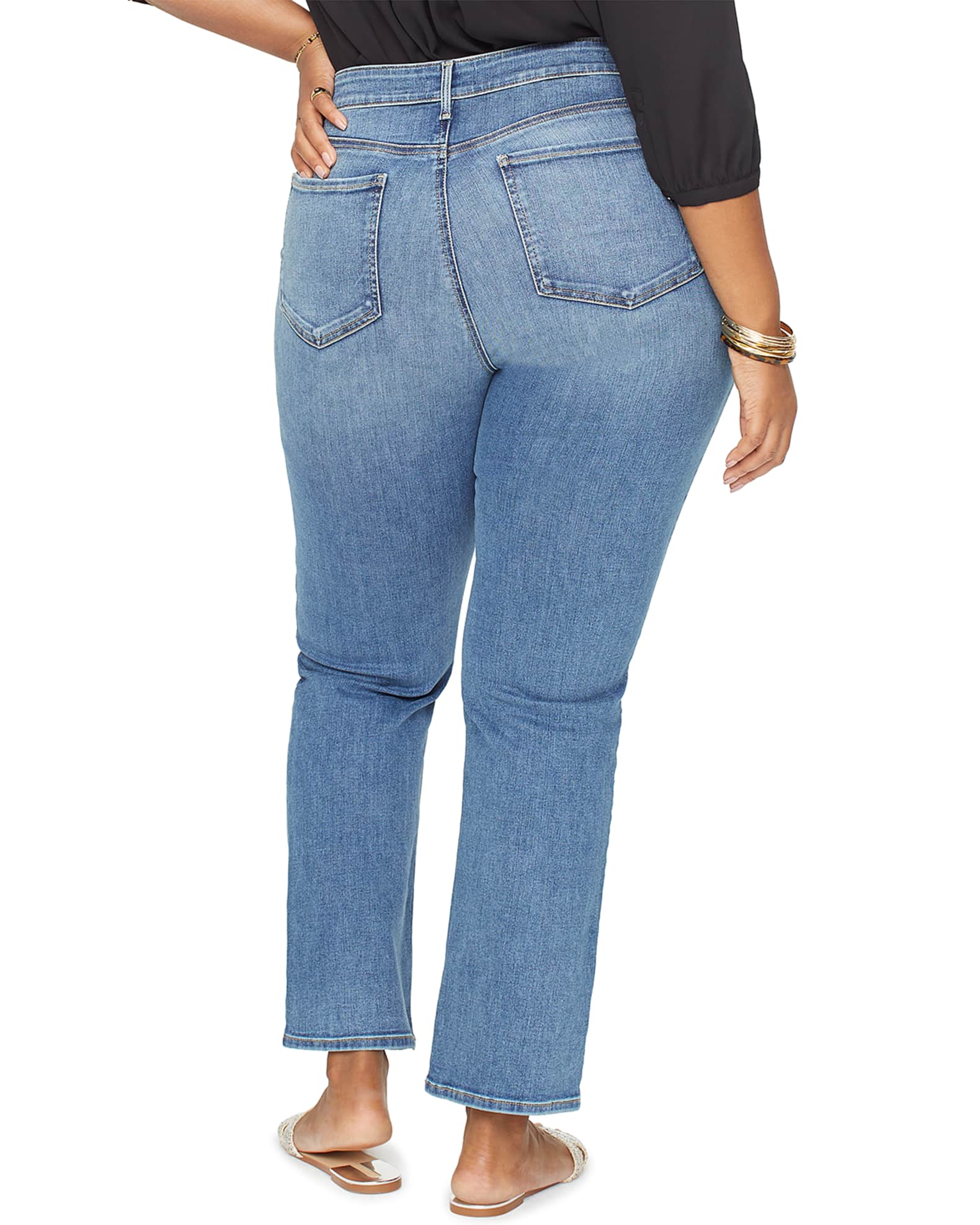 NYDJ Plus Plus Size Marilyn Straight-Leg Jeans | Neiman Marcus