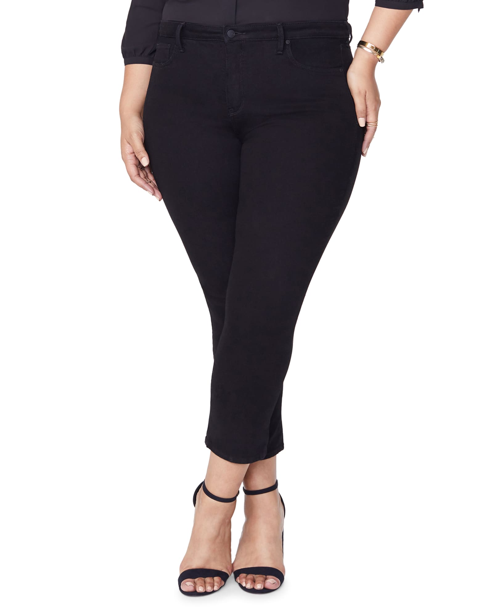NYDJ Plus Plus Size Sheri Slim-Leg Ankle Jeans | Neiman Marcus