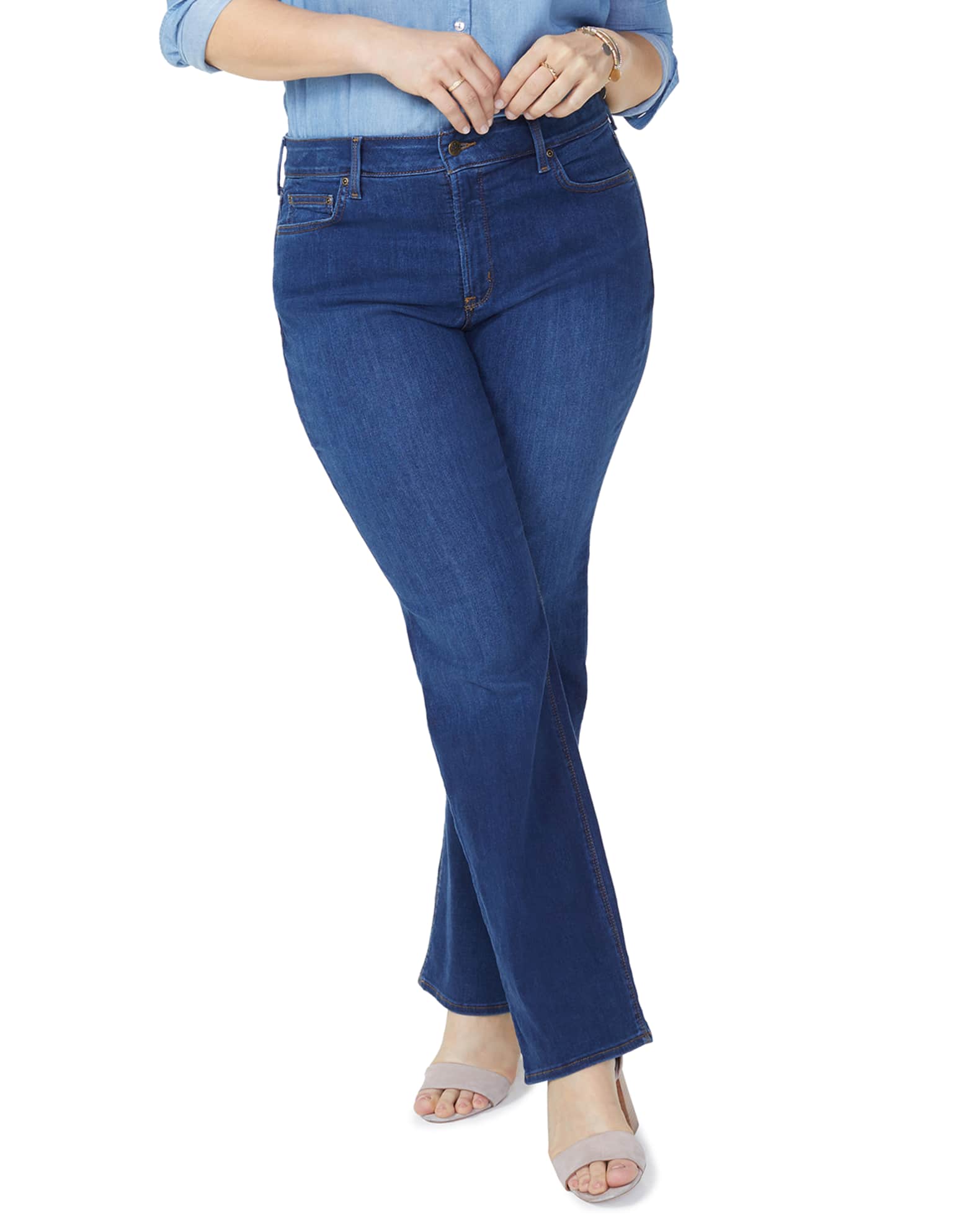 NYDJ Plus Plus Size Barbara Boot-Cut Jeans | Neiman Marcus