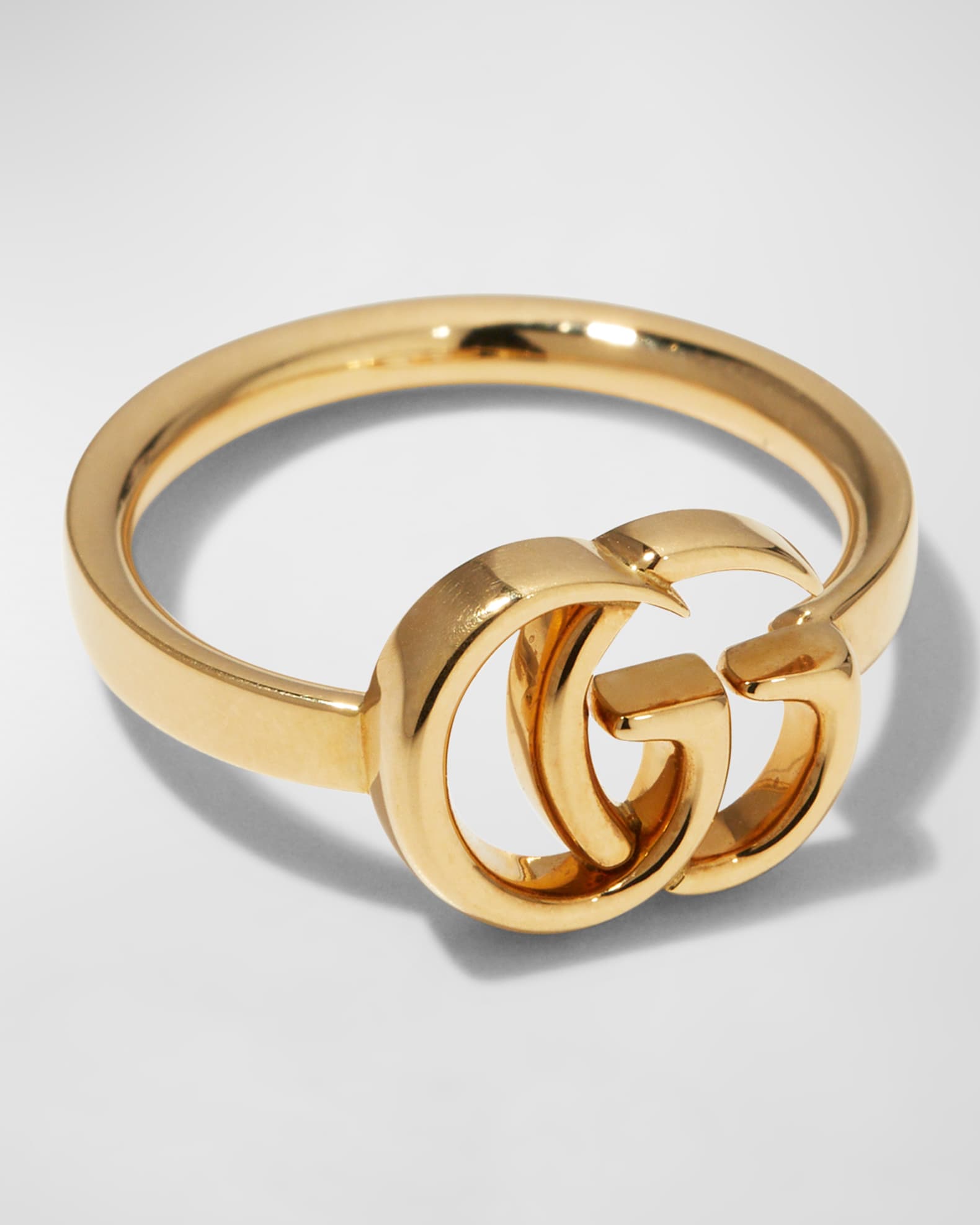 Gucci 18k Yellow Gold 13mm GG Running Ring | Neiman Marcus