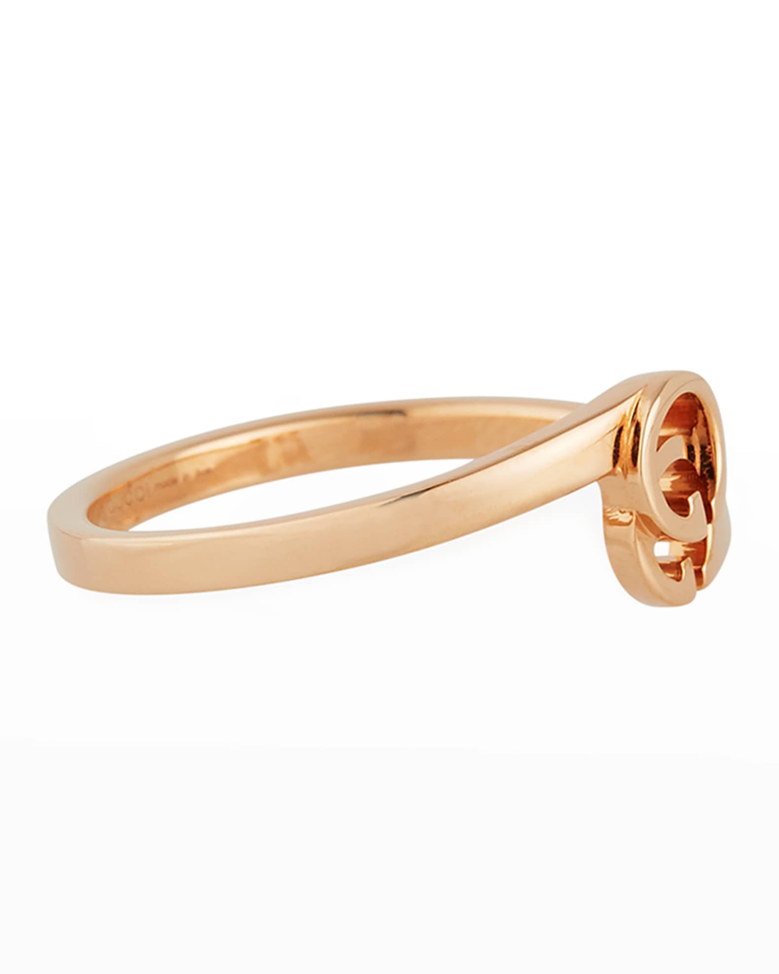 Gucci Running G Stacking Ring in 18K Rose Gold, Size 6.75 | Neiman Marcus
