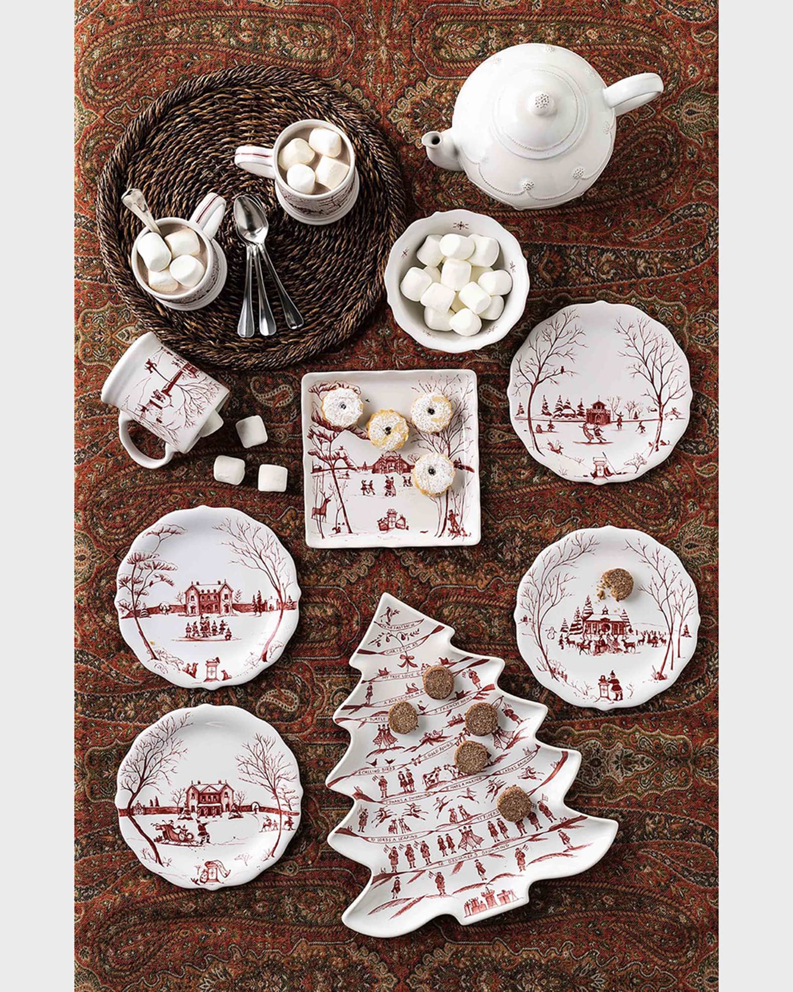 Juliska Country Estate Winter Frolic Party Plate Assorted, Set of 4 ...
