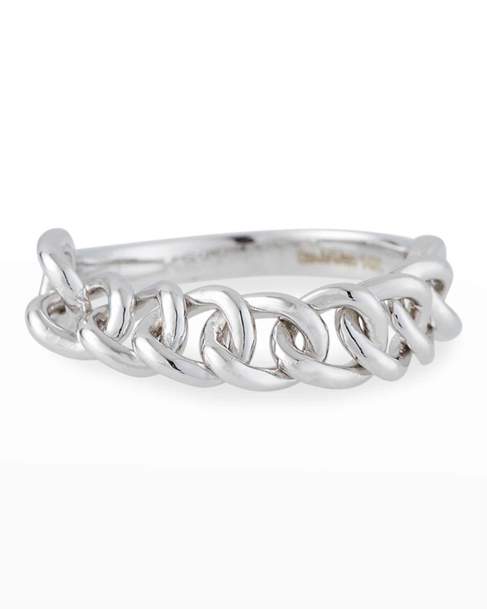 Stevie Wren Misfit 14k White Gold Chain Ring, Size 7 | Neiman Marcus