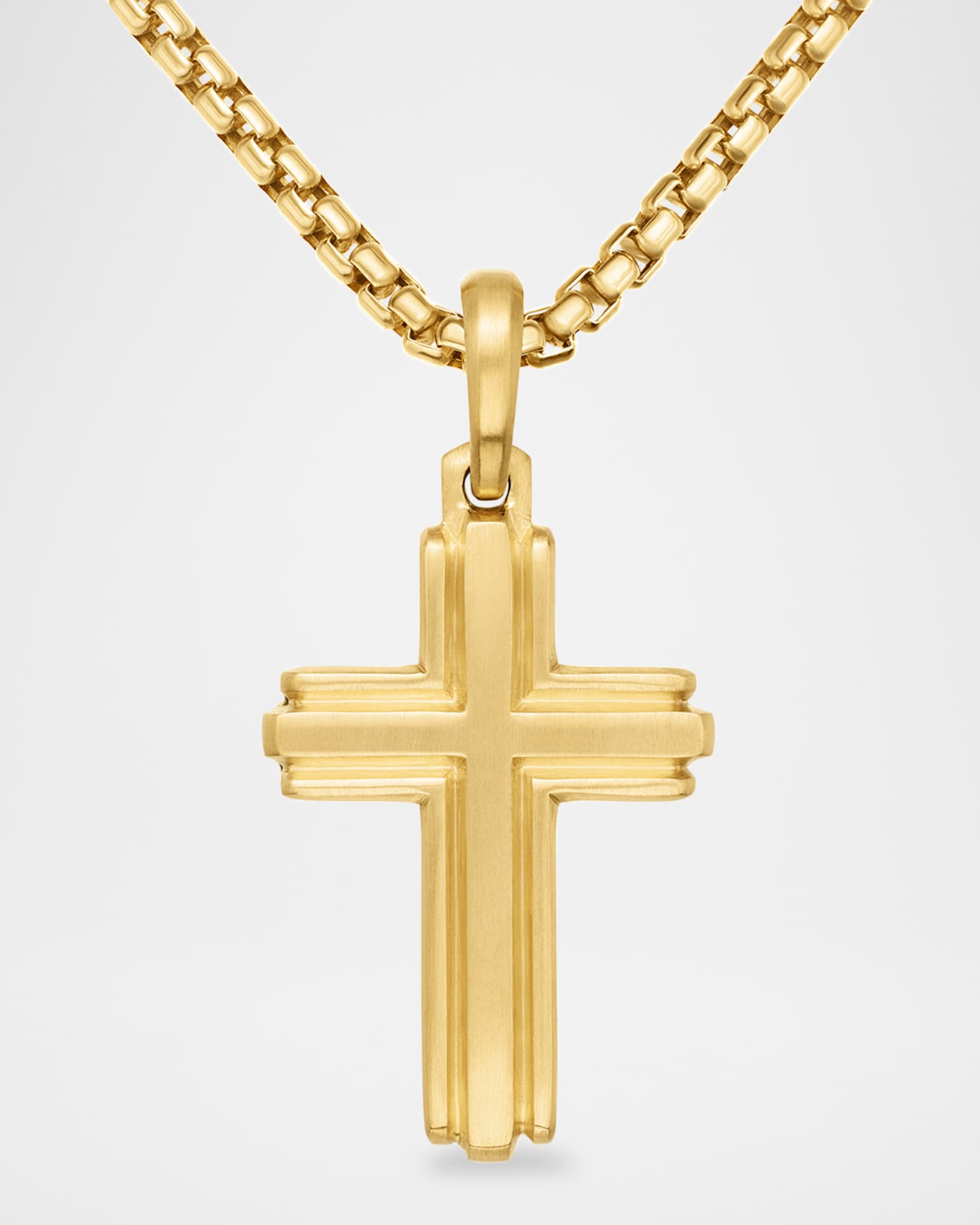 Mens 18k gold cross necklace store