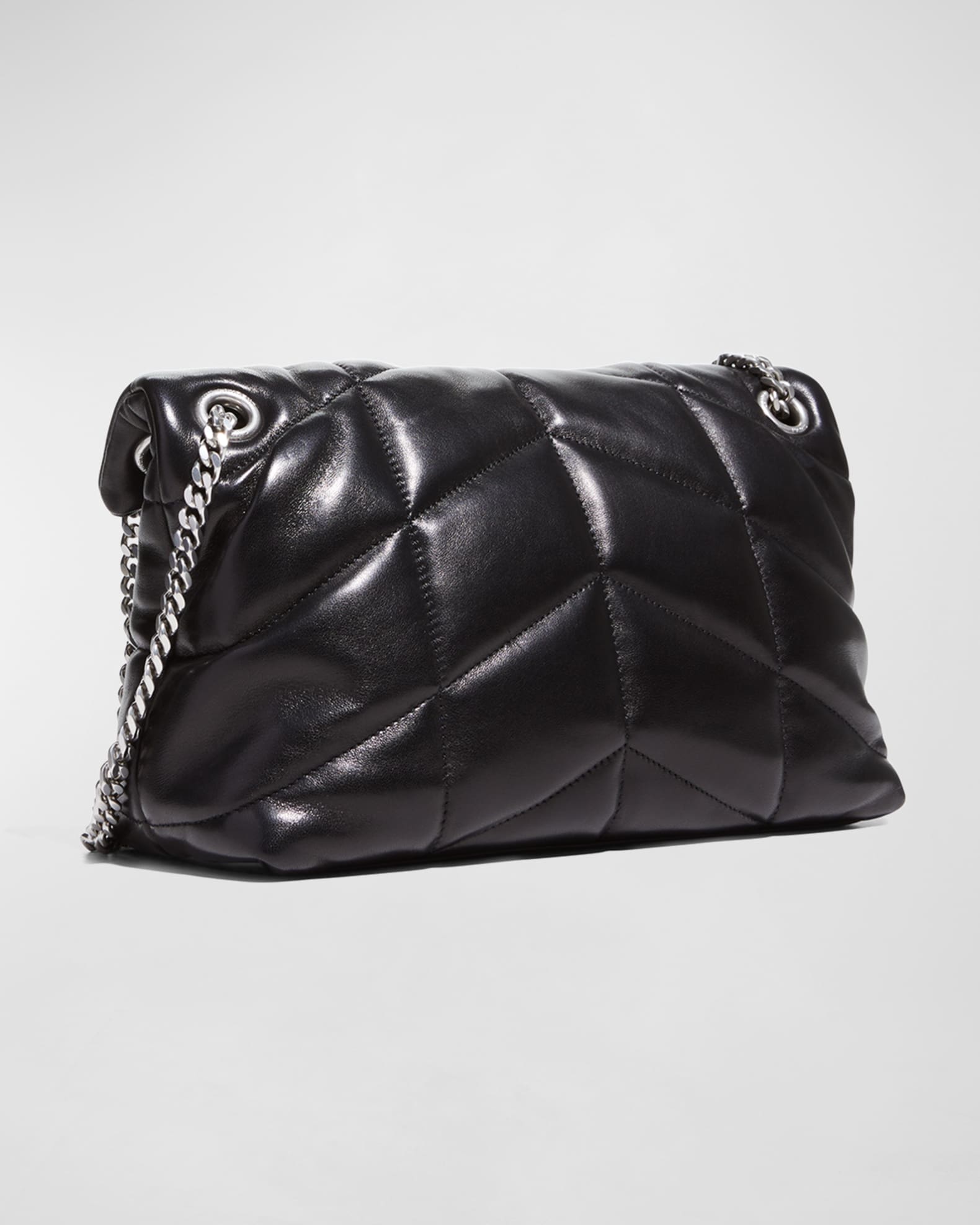 Saint Laurent Lou Puffer Small YSL Shoulder Bag in Quilted Leather ...