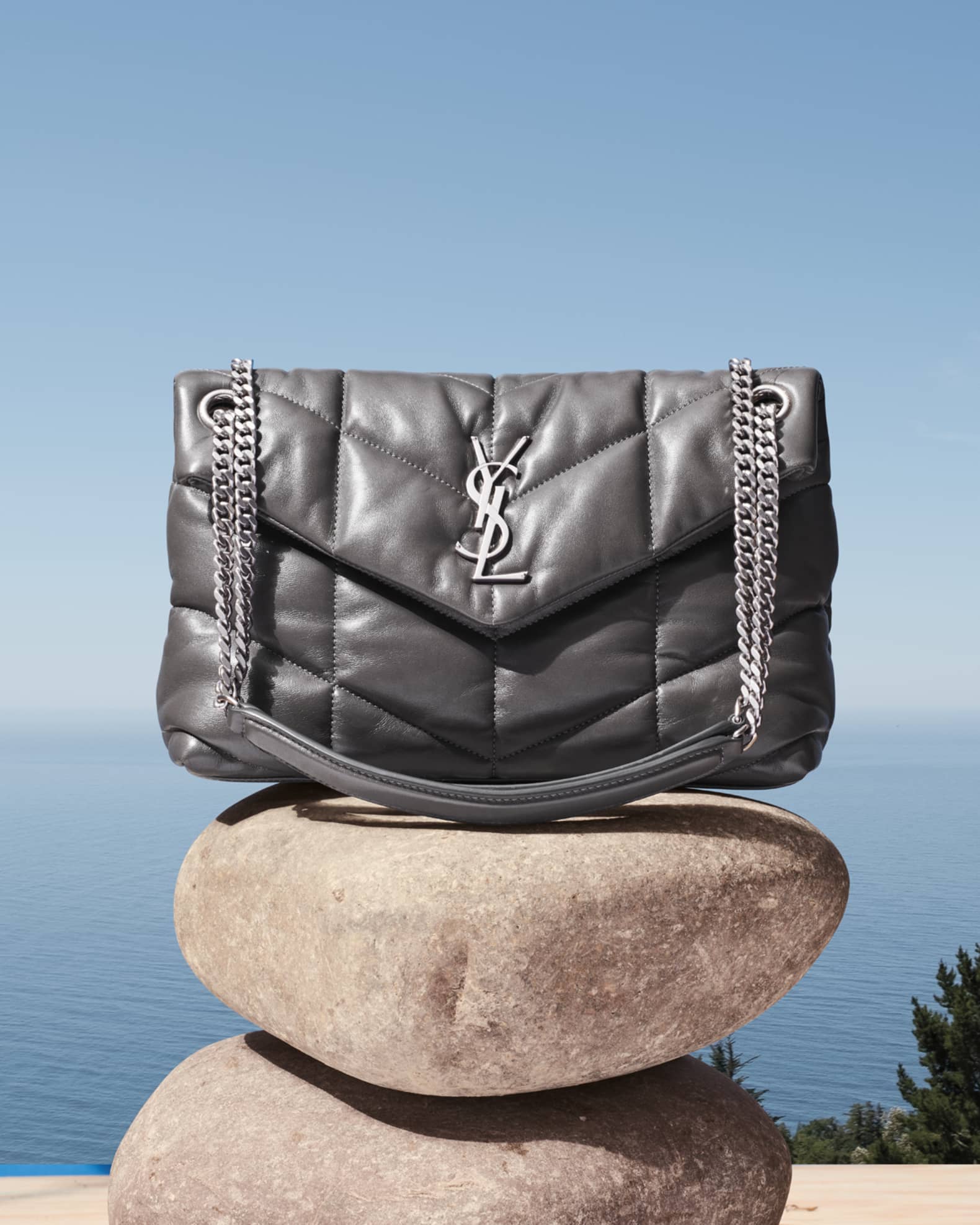 Saint Laurent Lou Puffer Small YSL Shoulder Bag in Quilted Leather ...