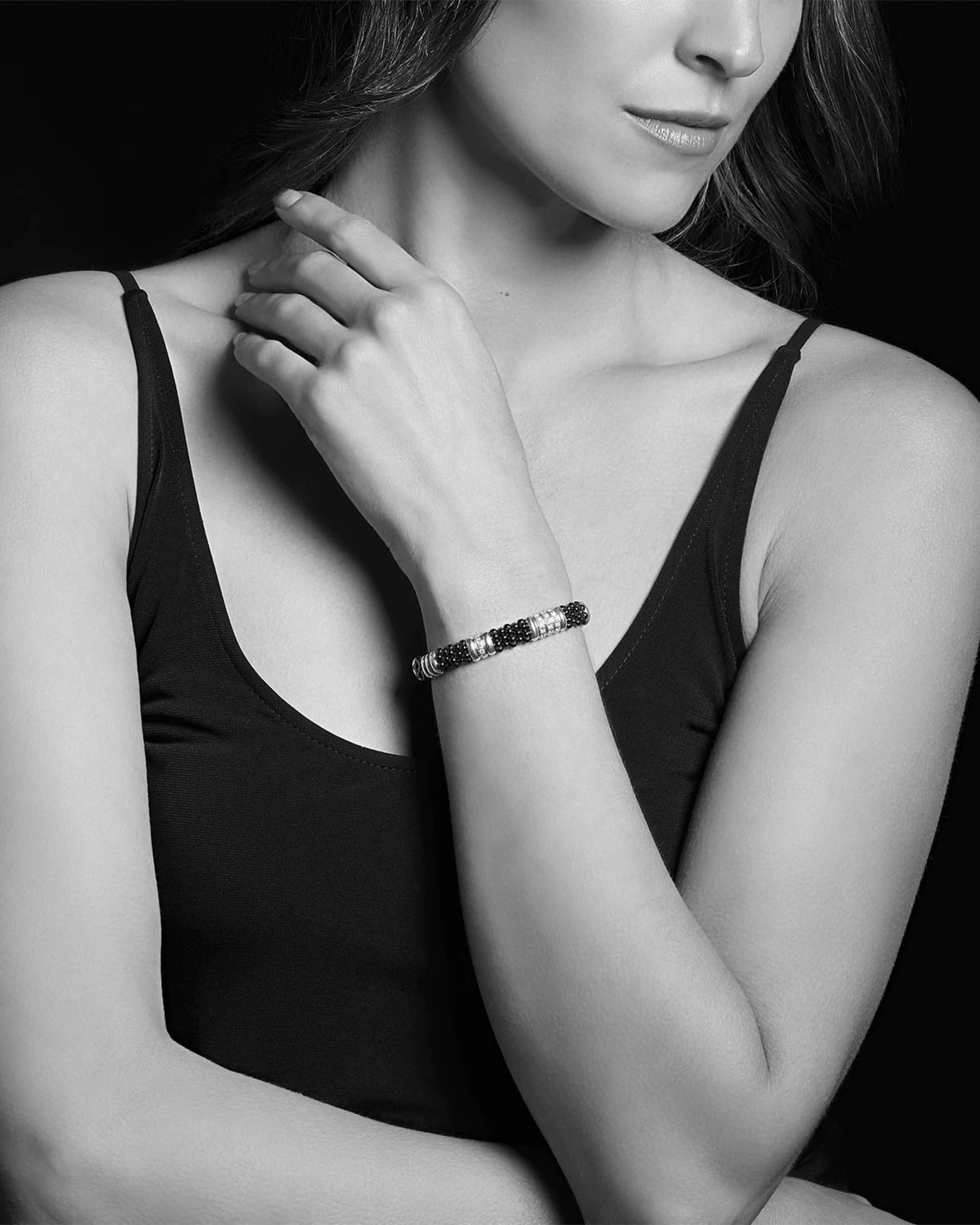Lagos black caviar diamond bracelet store