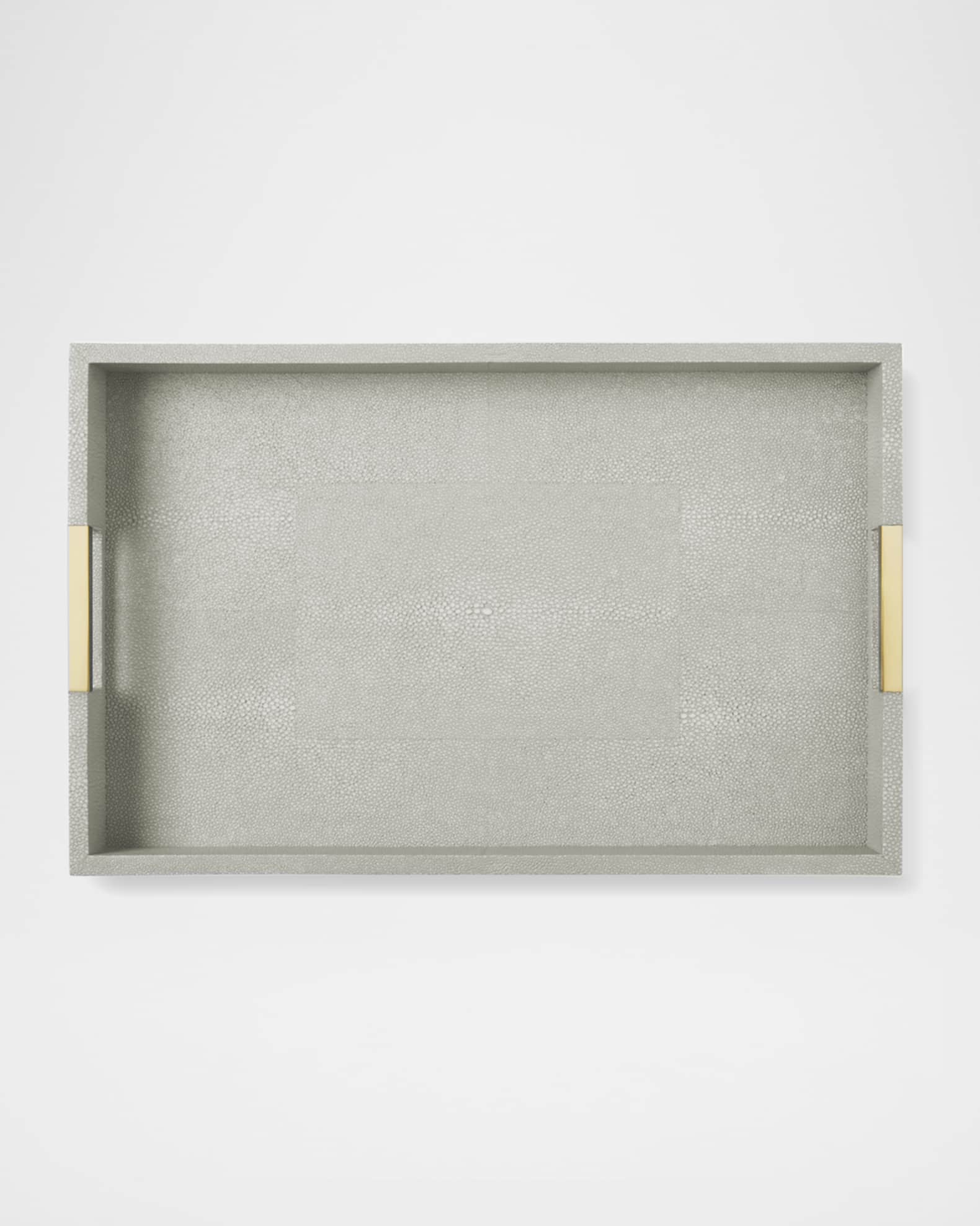 AERIN Modern Faux Shagreen Desk Tray | Neiman Marcus
