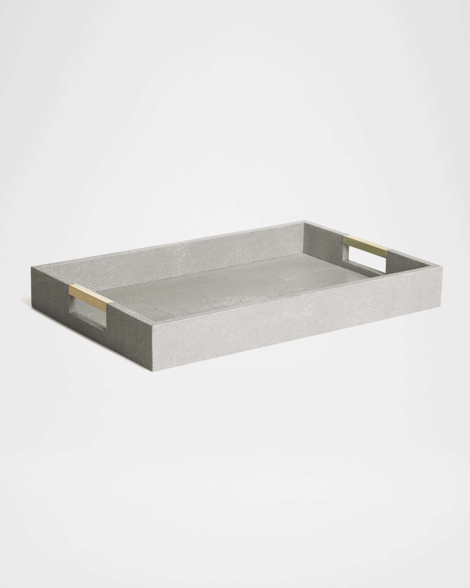 AERIN Modern Faux Shagreen Desk Tray | Neiman Marcus