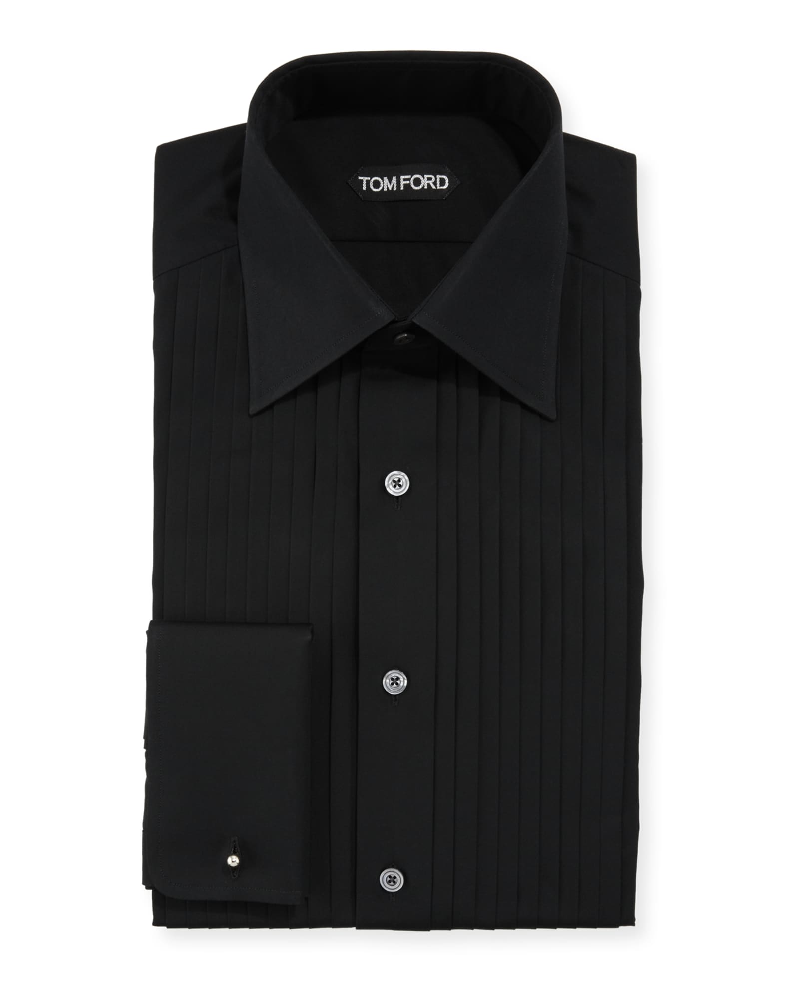 TOM FORD Men's Pleated Bib Tuxedo Shirt | Neiman Marcus