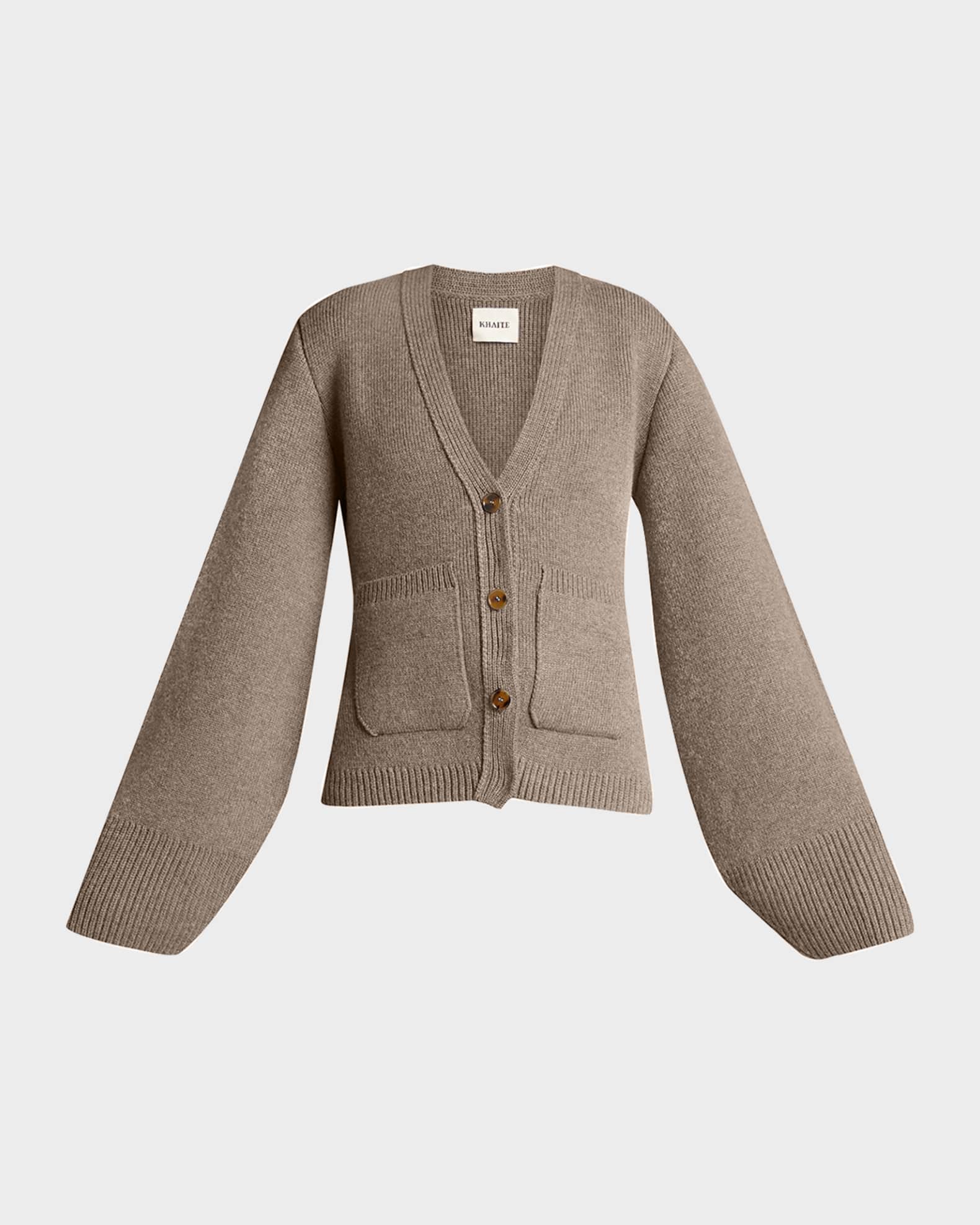Khaite Scarlet Cashmere Cropped Cardigan | Neiman Marcus