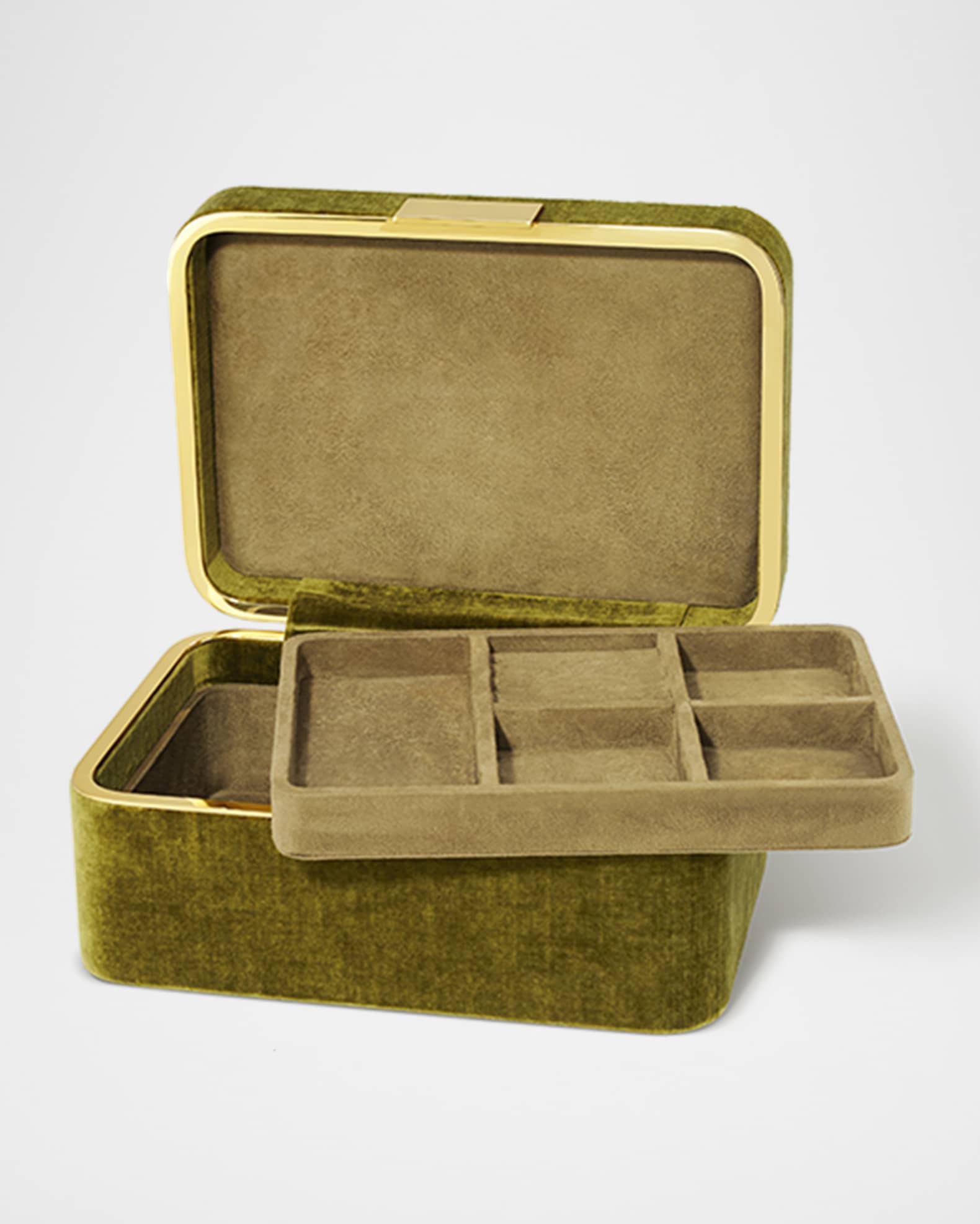 AERIN Beauvais Velvet Jewelry Box | Neiman Marcus