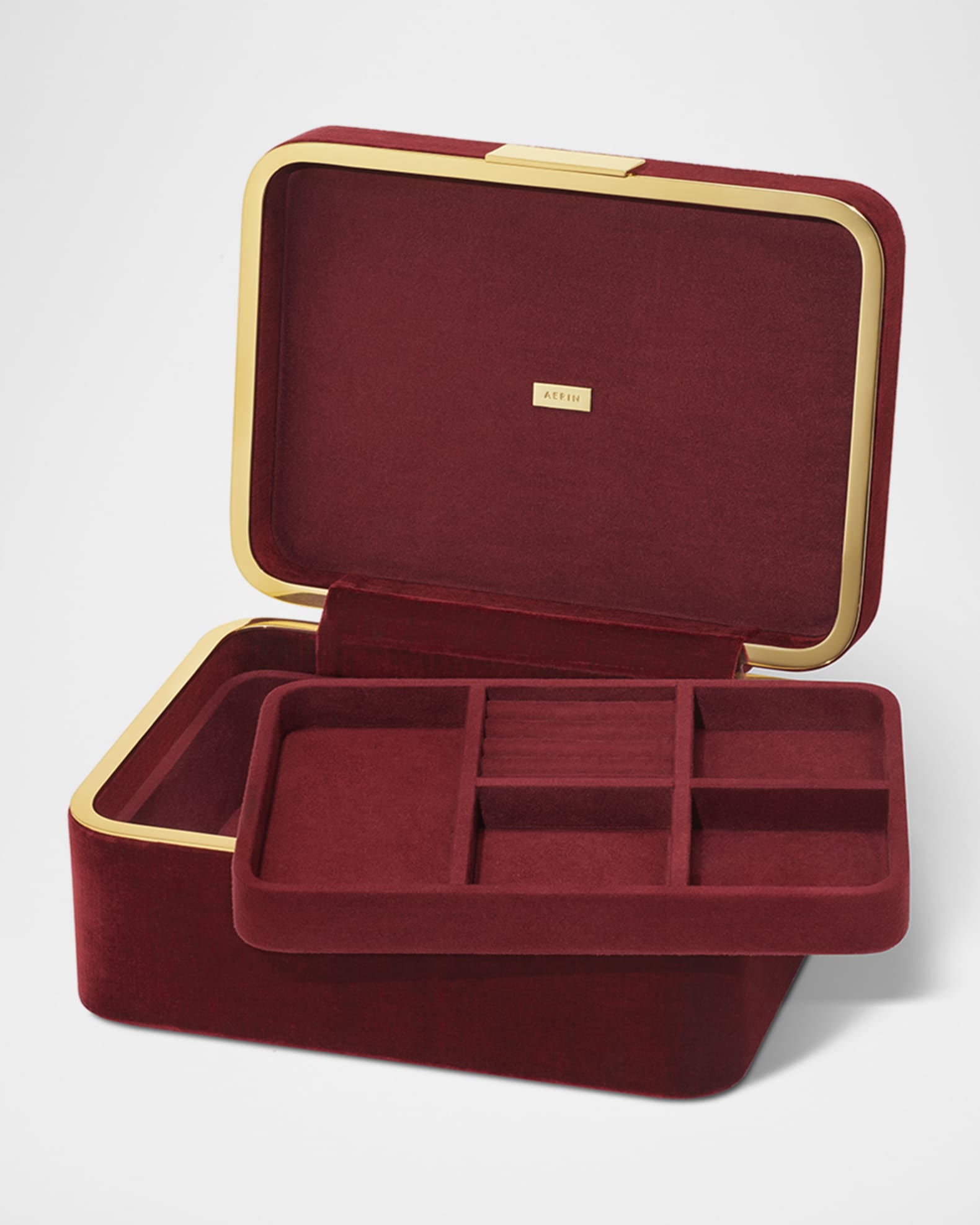 AERIN Beauvais Velvet Jewelry Box | Neiman Marcus