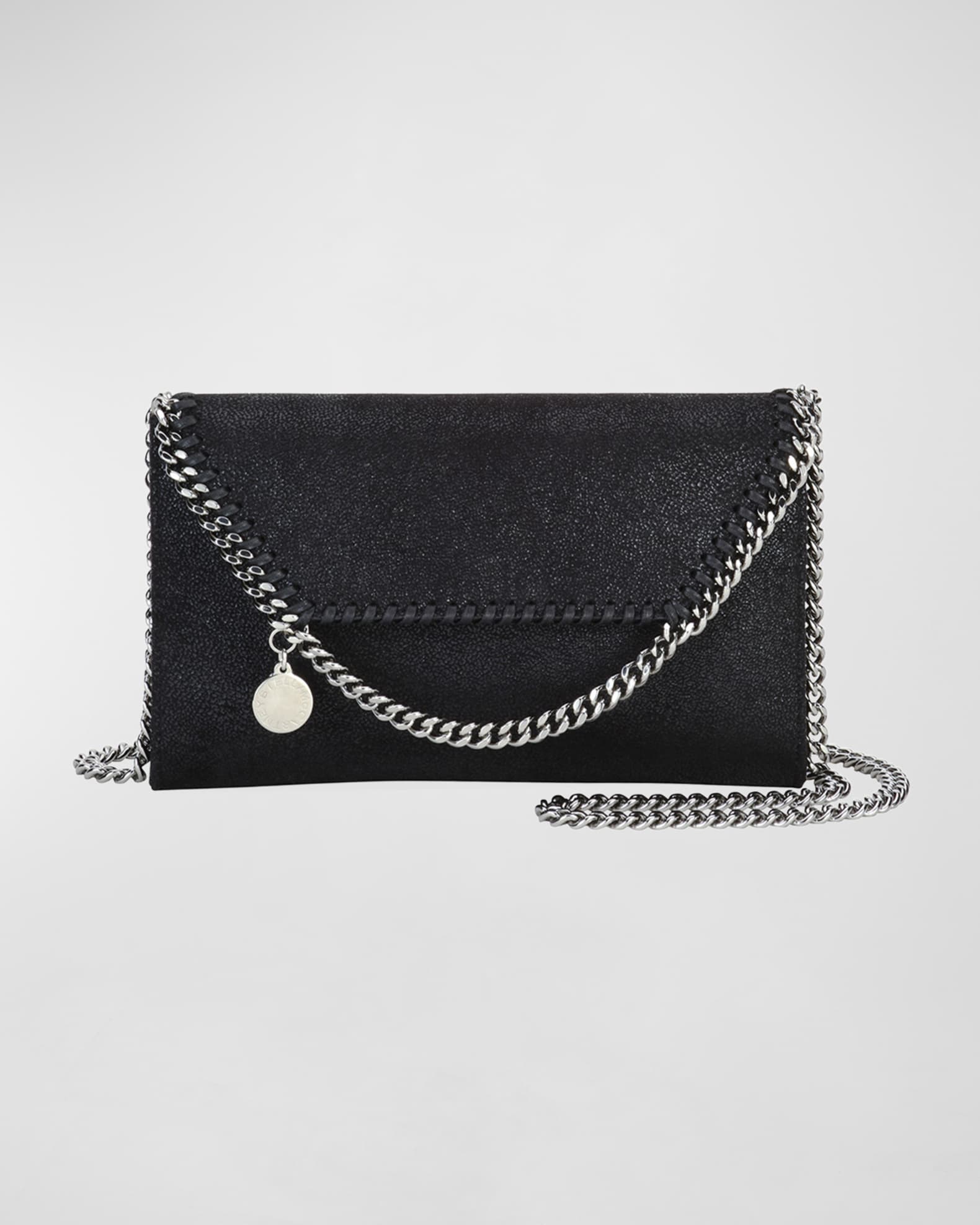 Stella McCartney Mini Falabella Shaggy Deer Wallet on Chain | Neiman Marcus