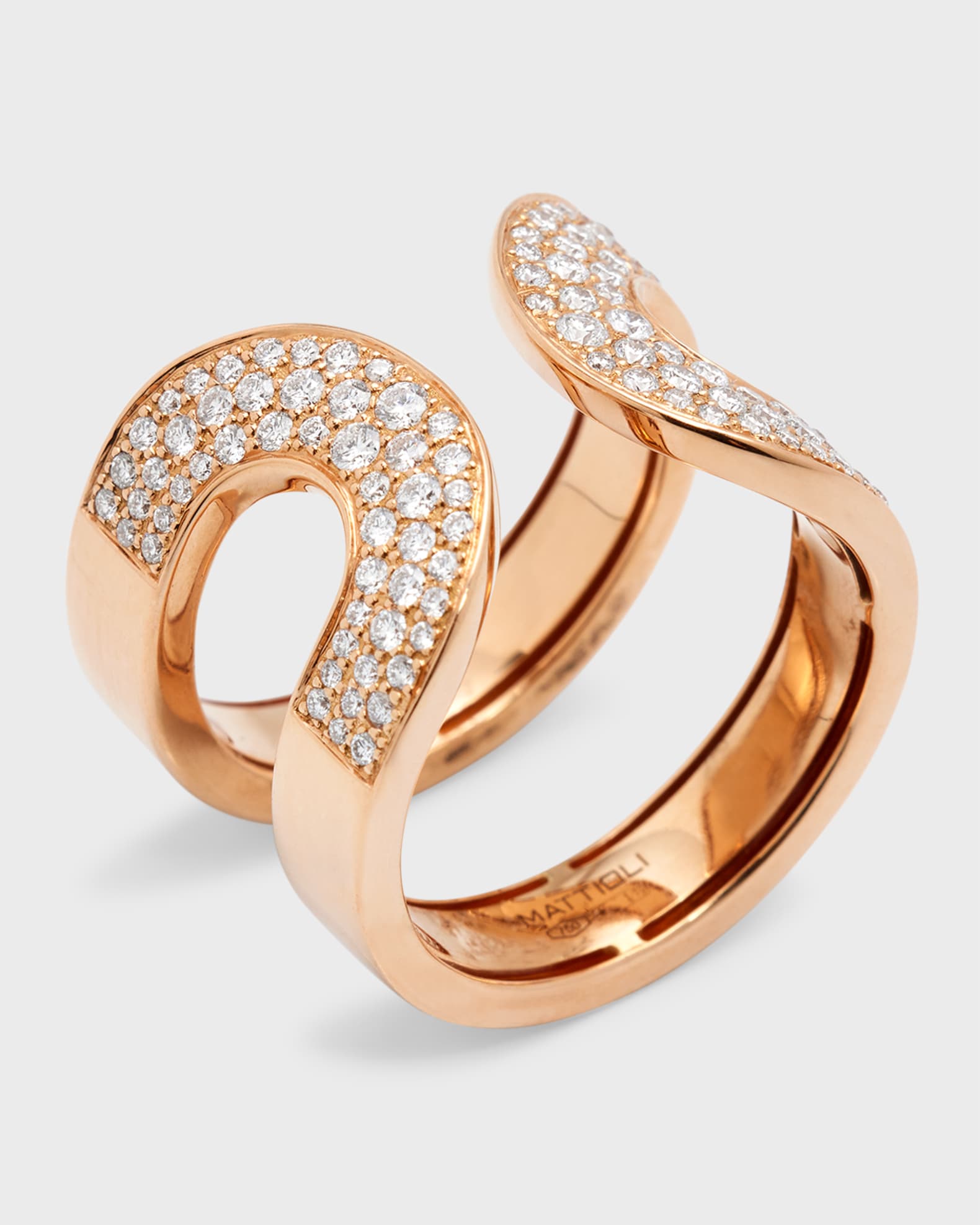 Mattioli 18K Rose Gold Diamond Aruba Ring - Size 6.5 | Neiman Marcus