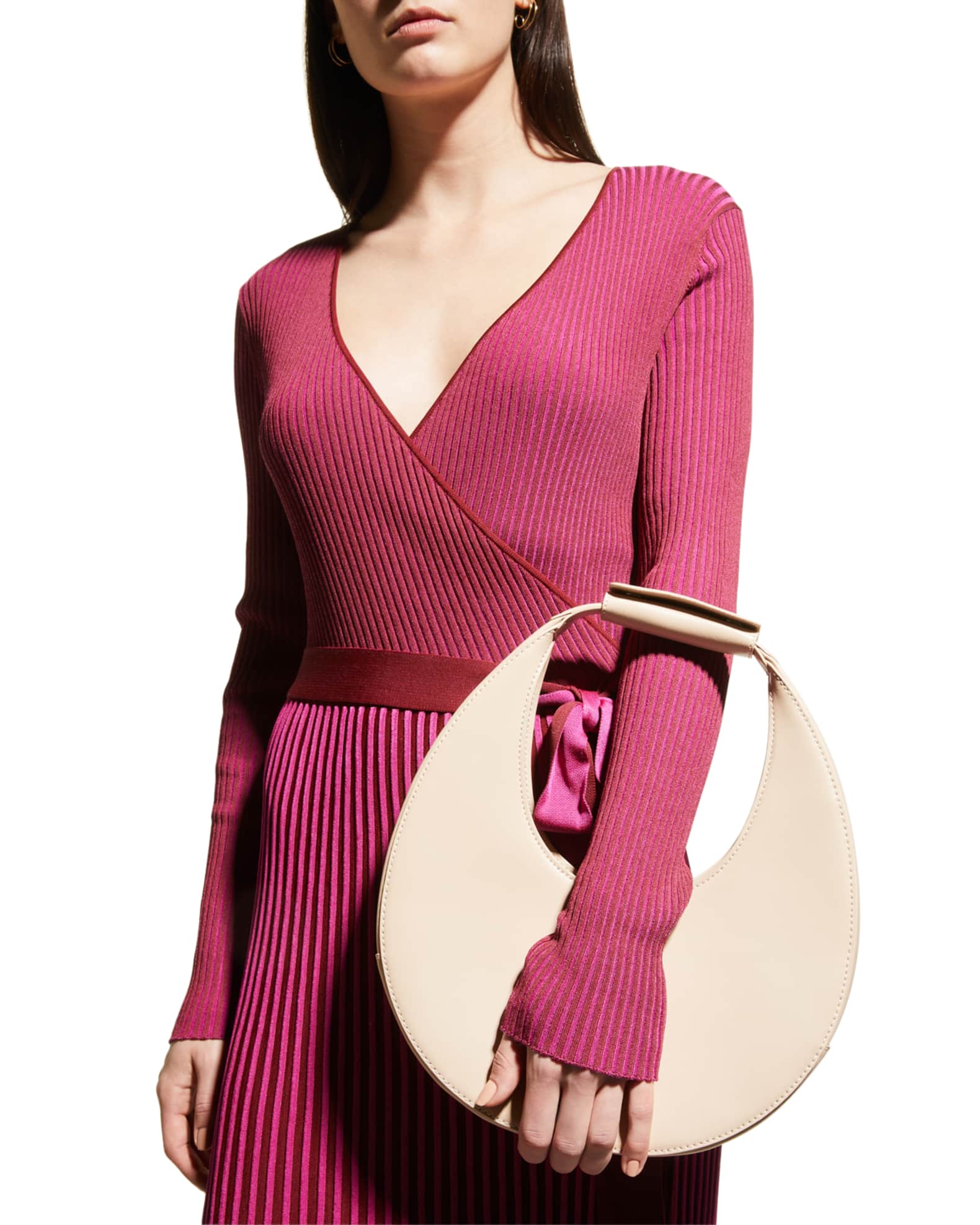 Staud Moon Leather Hobo Bag | Neiman Marcus