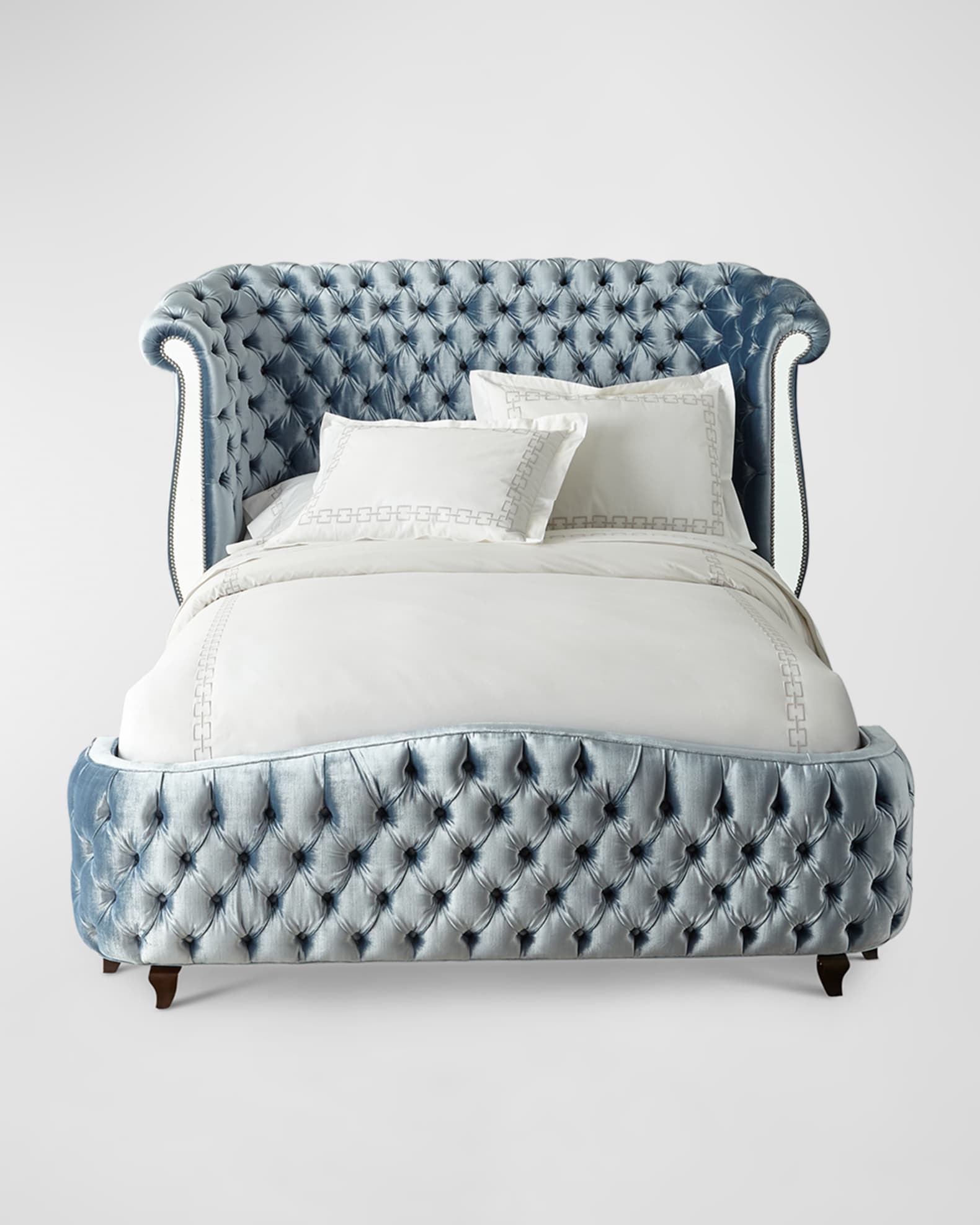 Brigitte Tufted Mirror Panel Bed Collection | Neiman Marcus