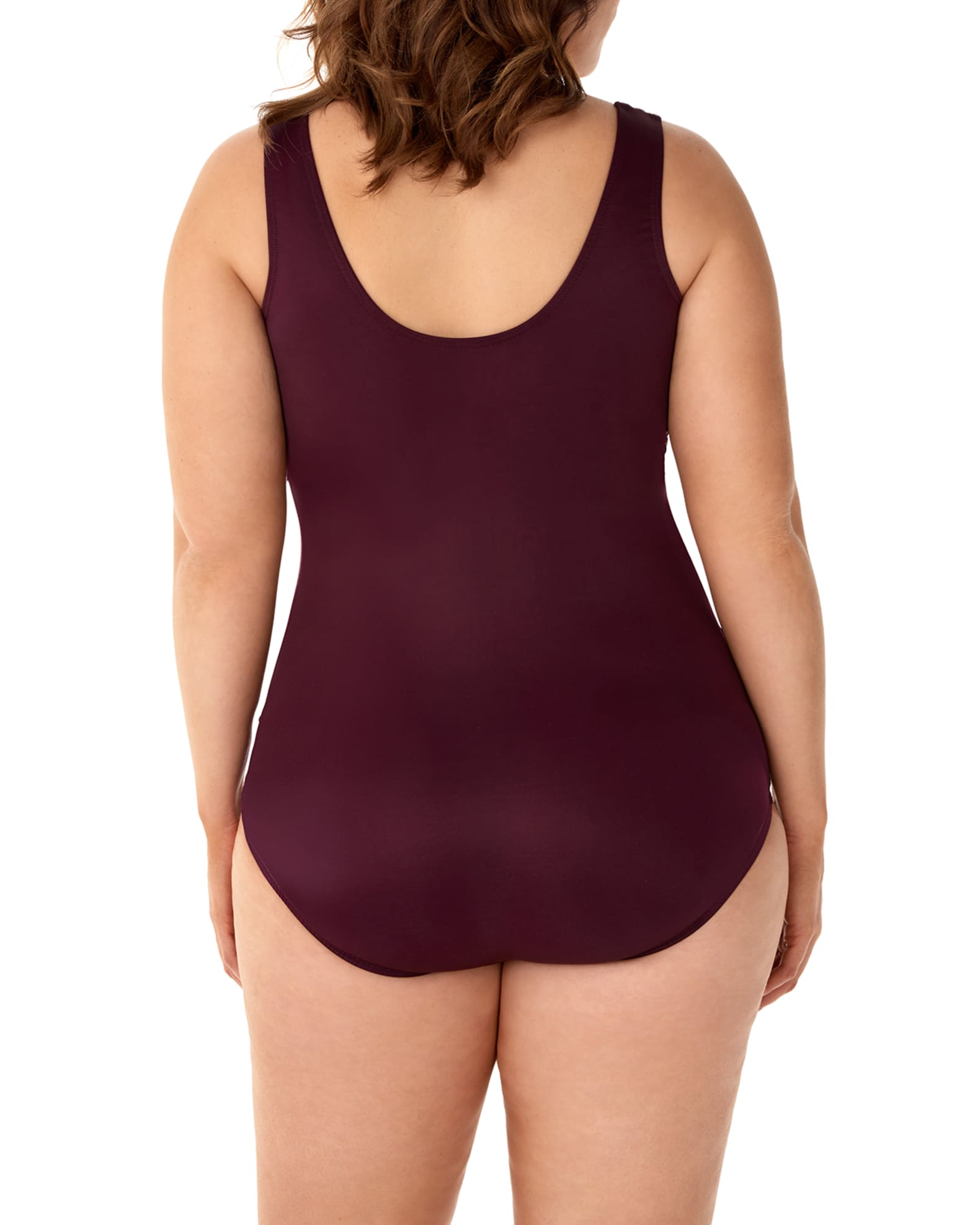 Miraclesuit Plus Size Illusionist Crossover One Piece Swimsuit Neiman