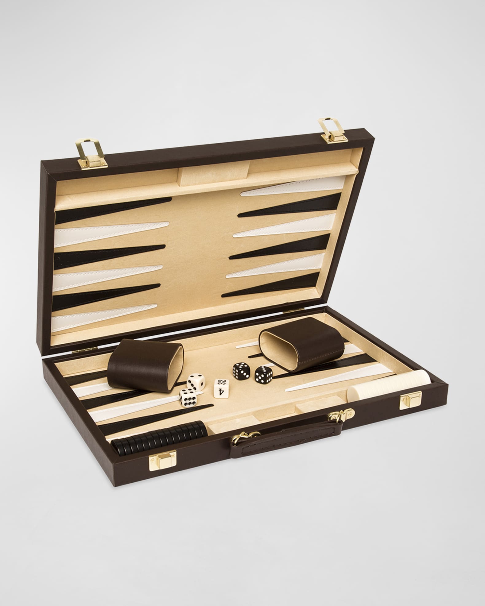Brouk and Co Backgammon Game Set with Vegan Leather Case | Neiman Marcus