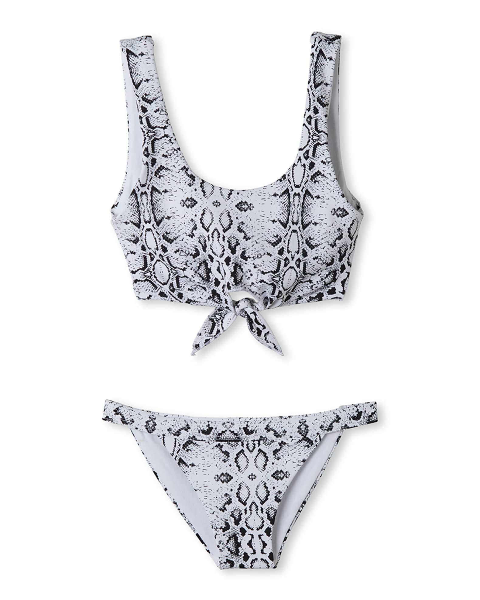 Stella Cove Girls' Snake Bikini Two-Piece Swim Set, 4T-14 | Neiman Marcus